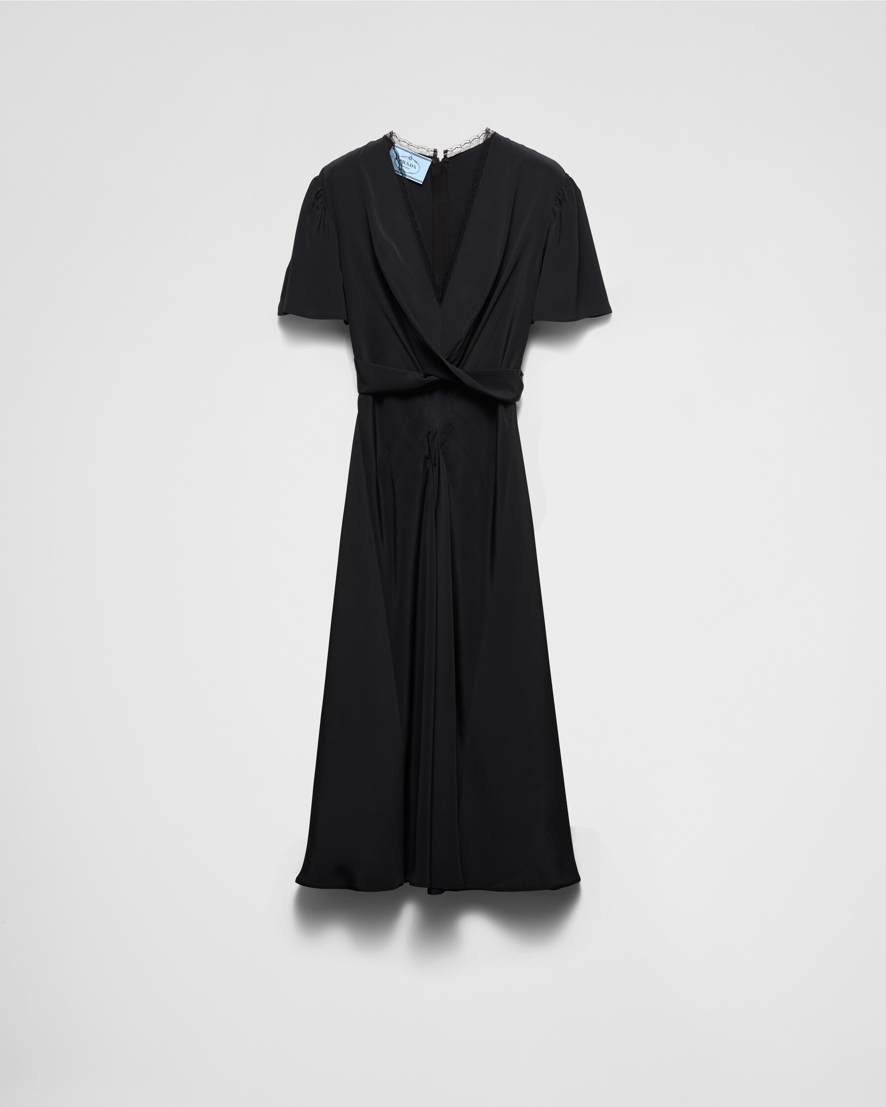 Black Marocain Dress | PRADA