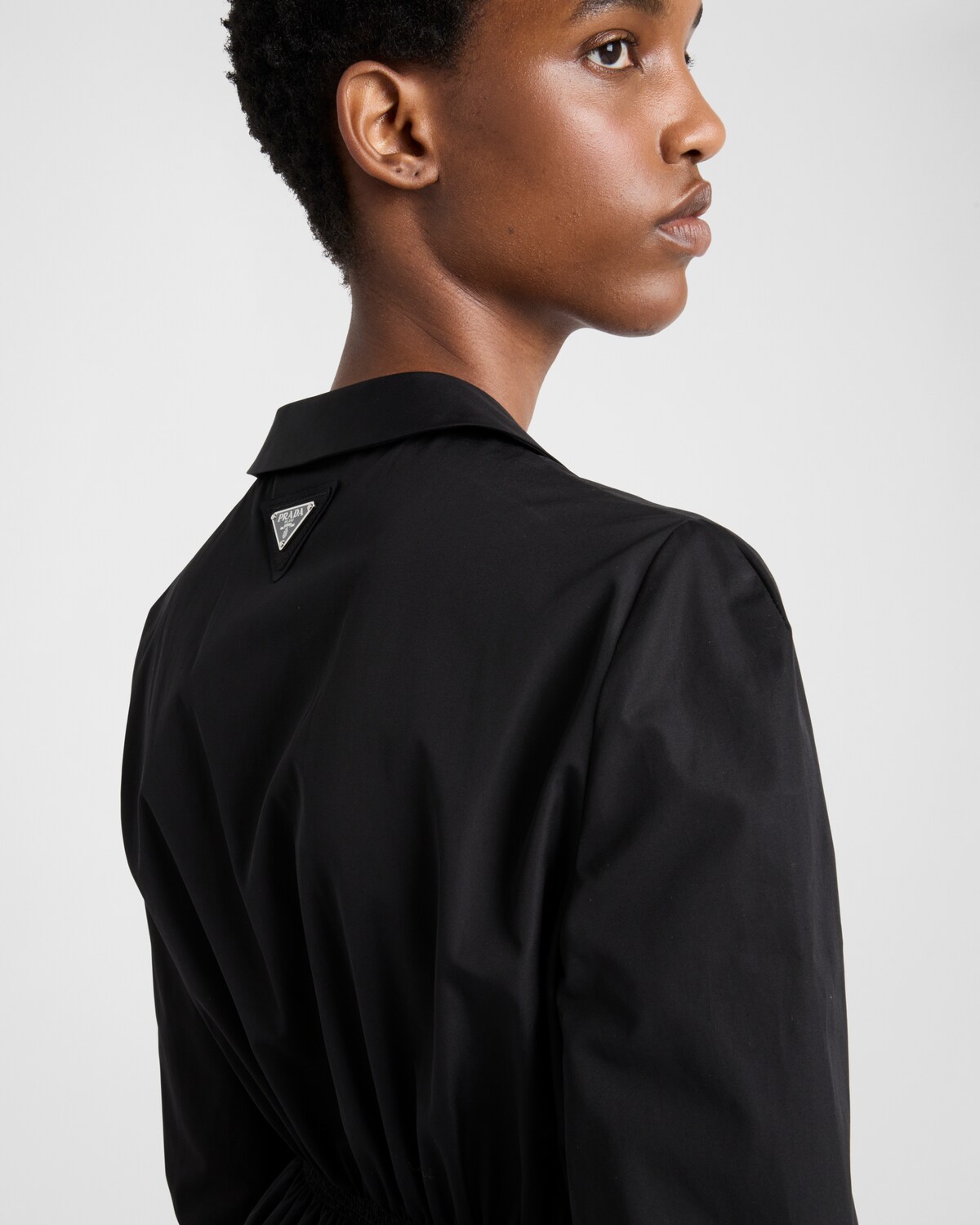 Black Poplin Mini-dress | PRADA