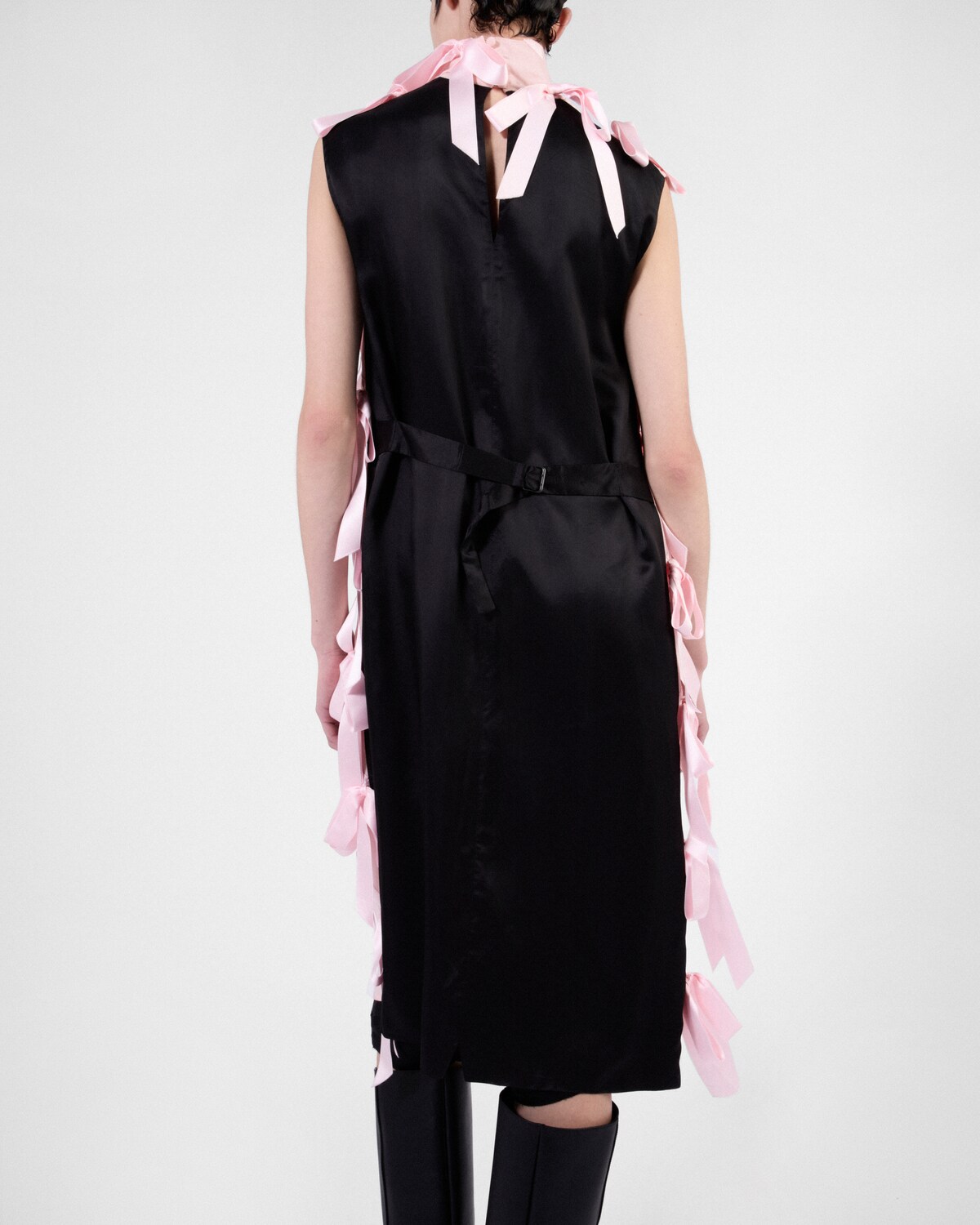 Quartz Sablé Dress With Bows | PRADA