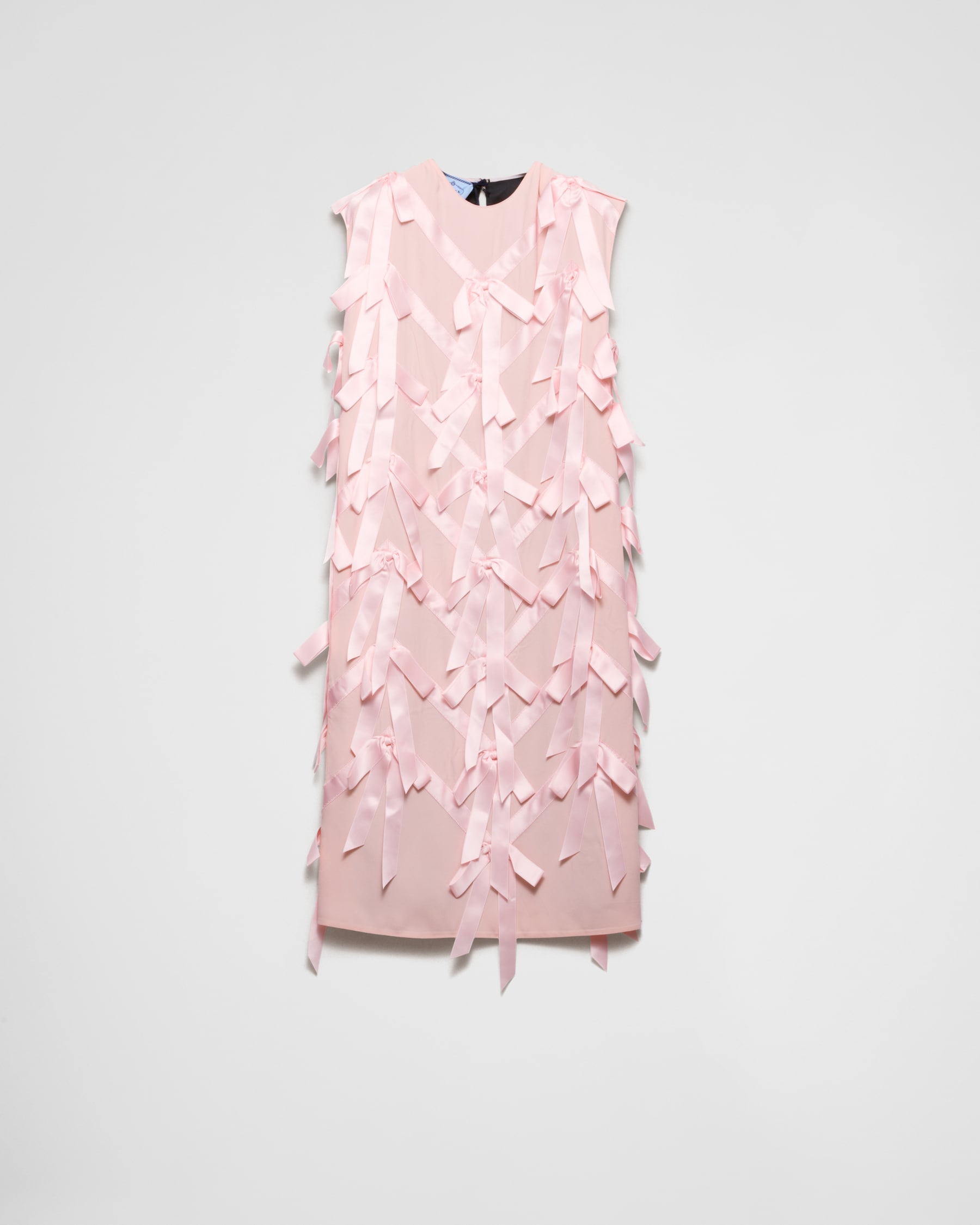 Quartz Sablé Dress With Bows | PRADA