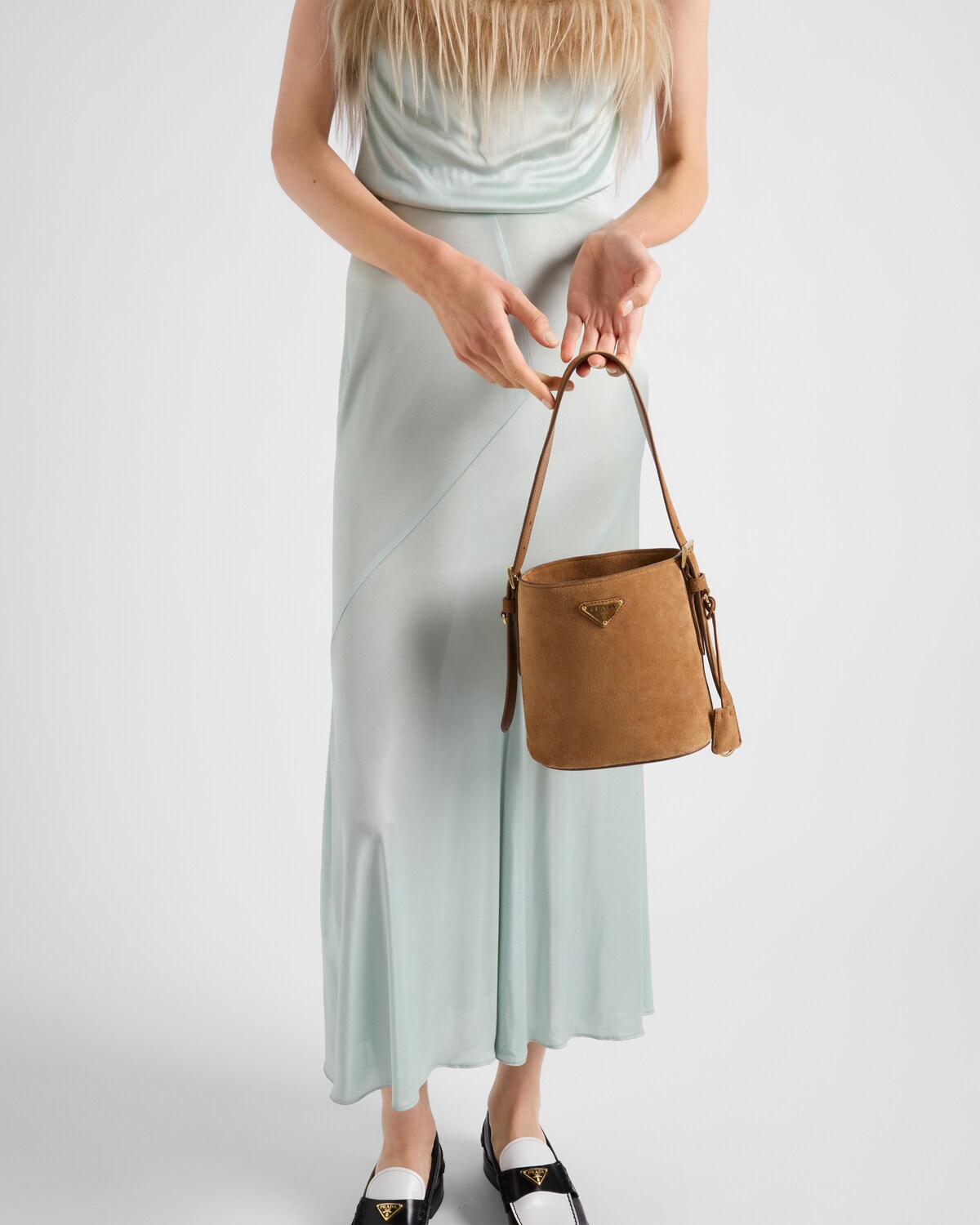 Aquamarine Satin Jersey Dress | PRADA