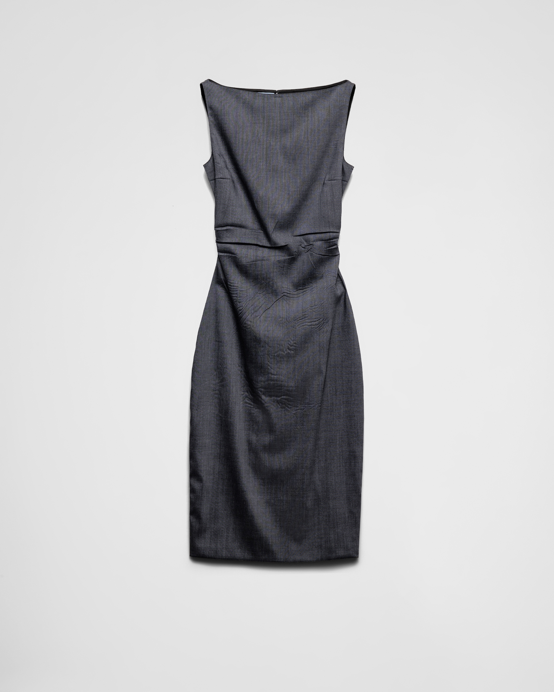 Slate Gray Stretch Kid Mohair Dress | PRADA