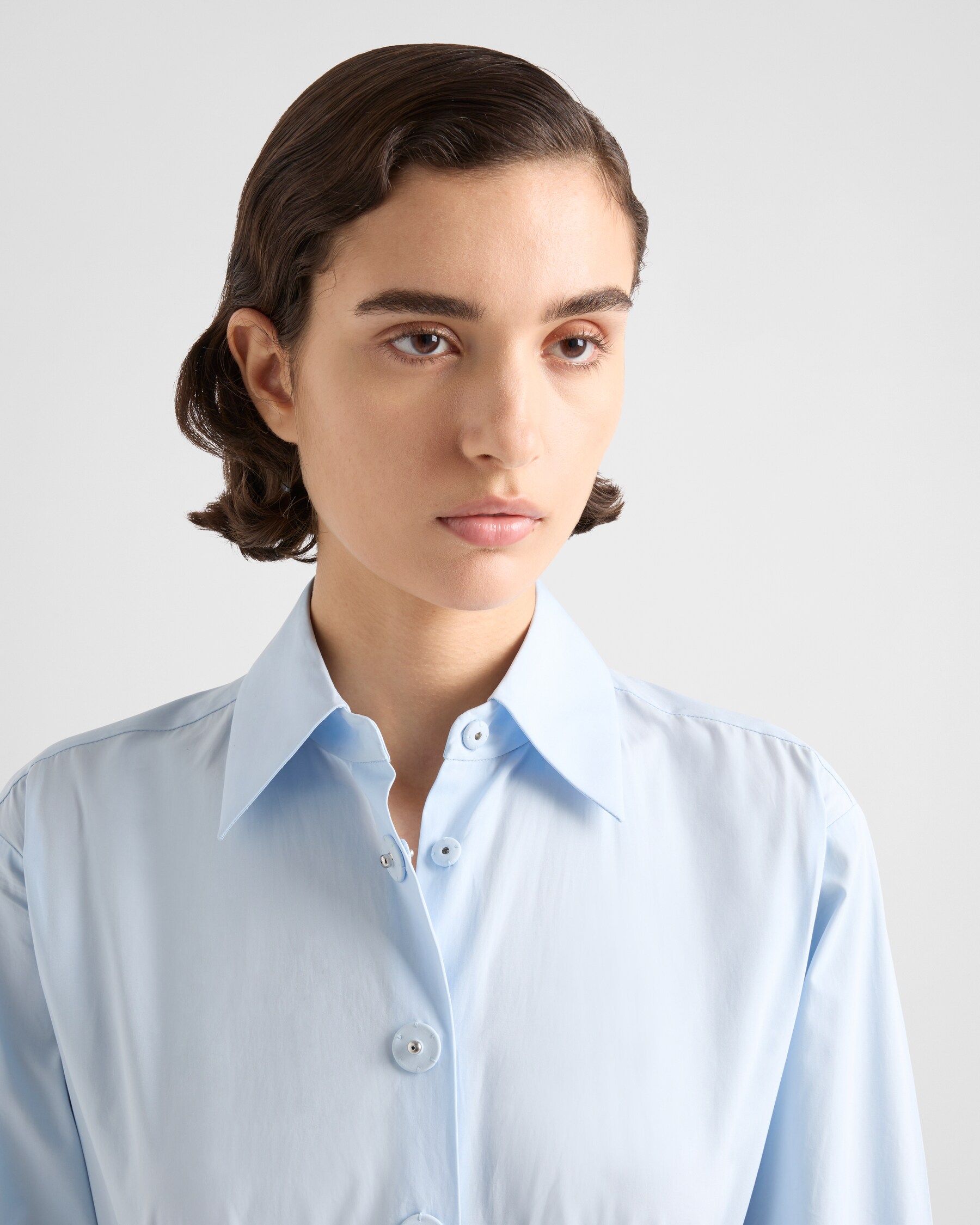 Astro Pleated Poplin Dress | PRADA