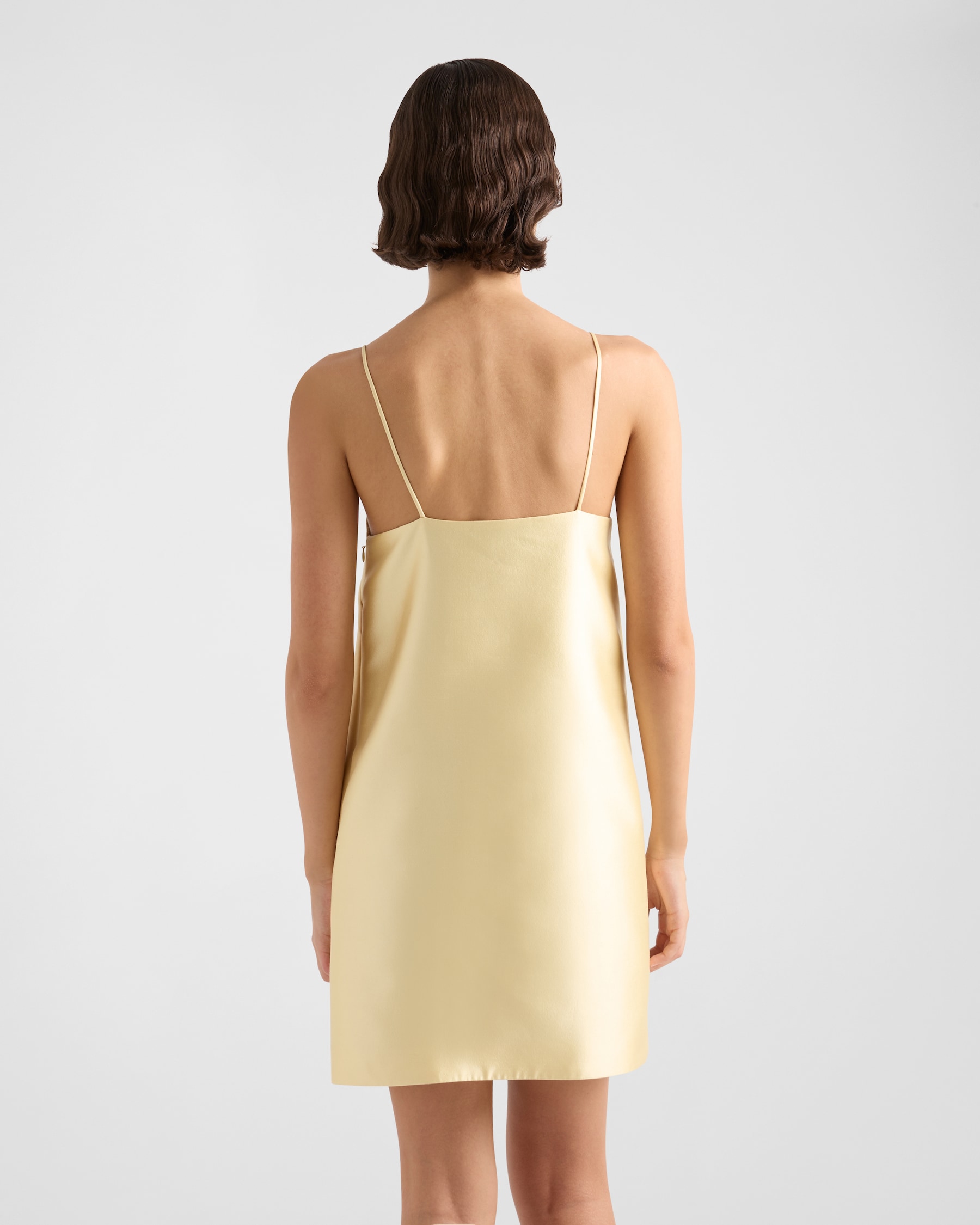 Cream Embroidered Silk And Wool Mini-dress | PRADA