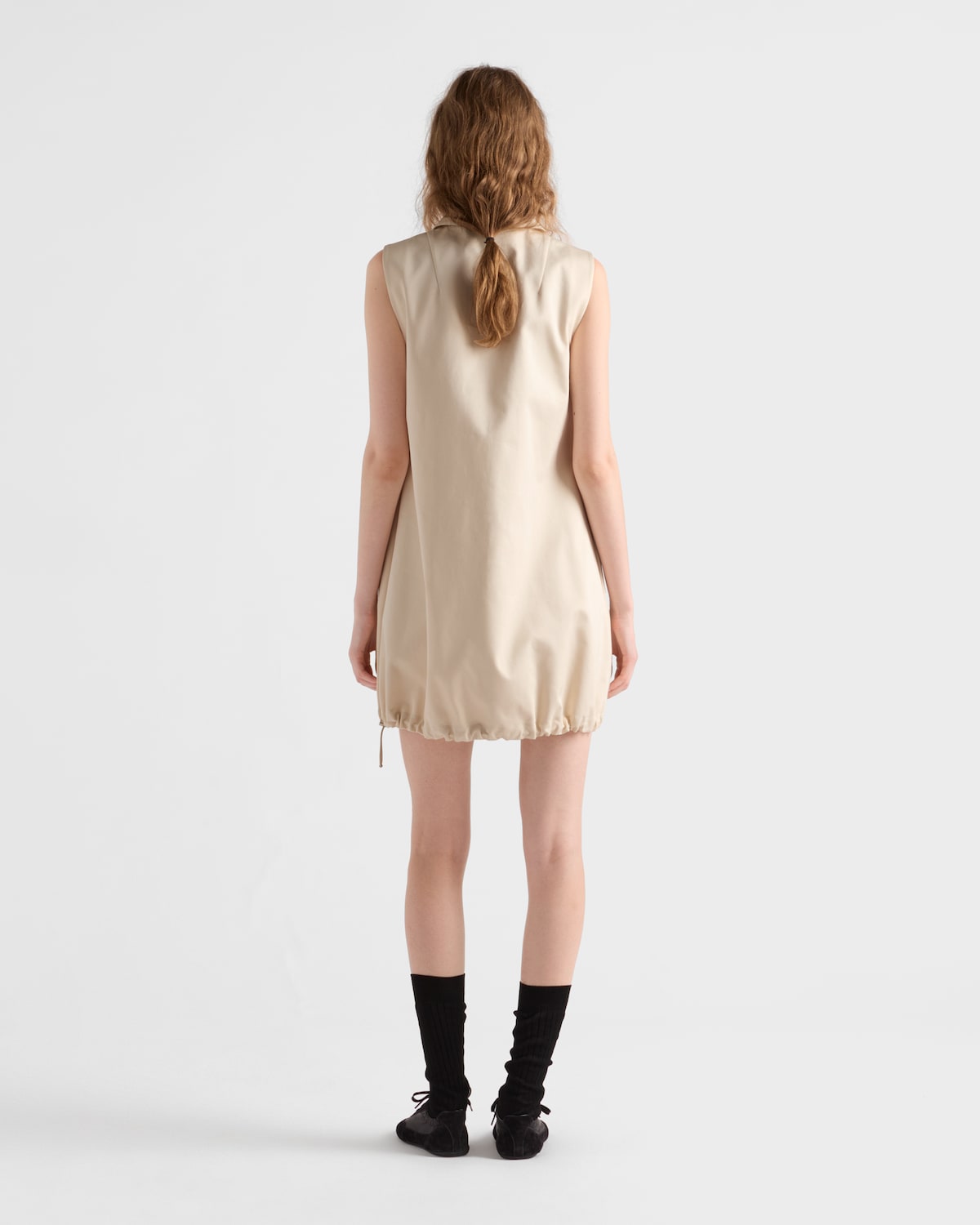 Natural Chino Mini-dress | PRADA - United States