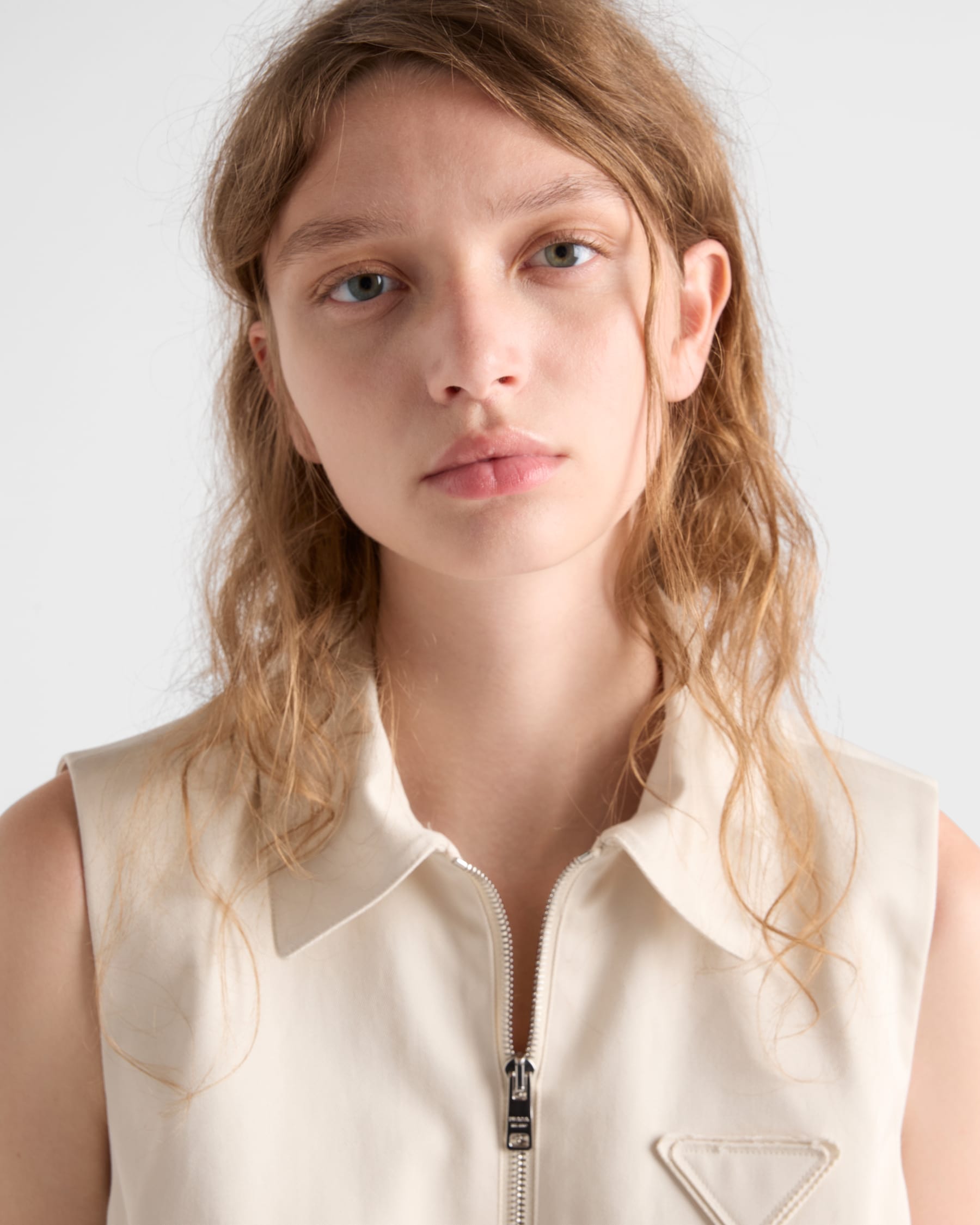 Natural Chino Mini-dress | PRADA - United Kingdom