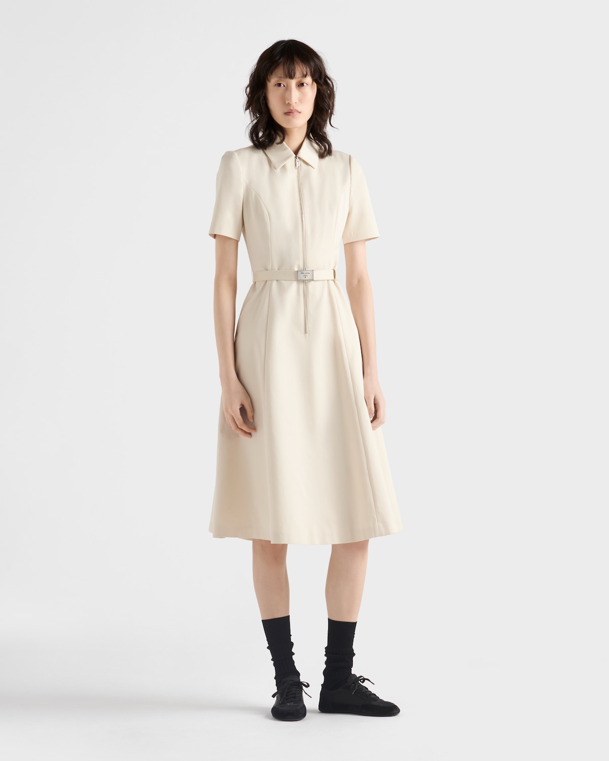 Natural Chino Dress | PRADA - United States