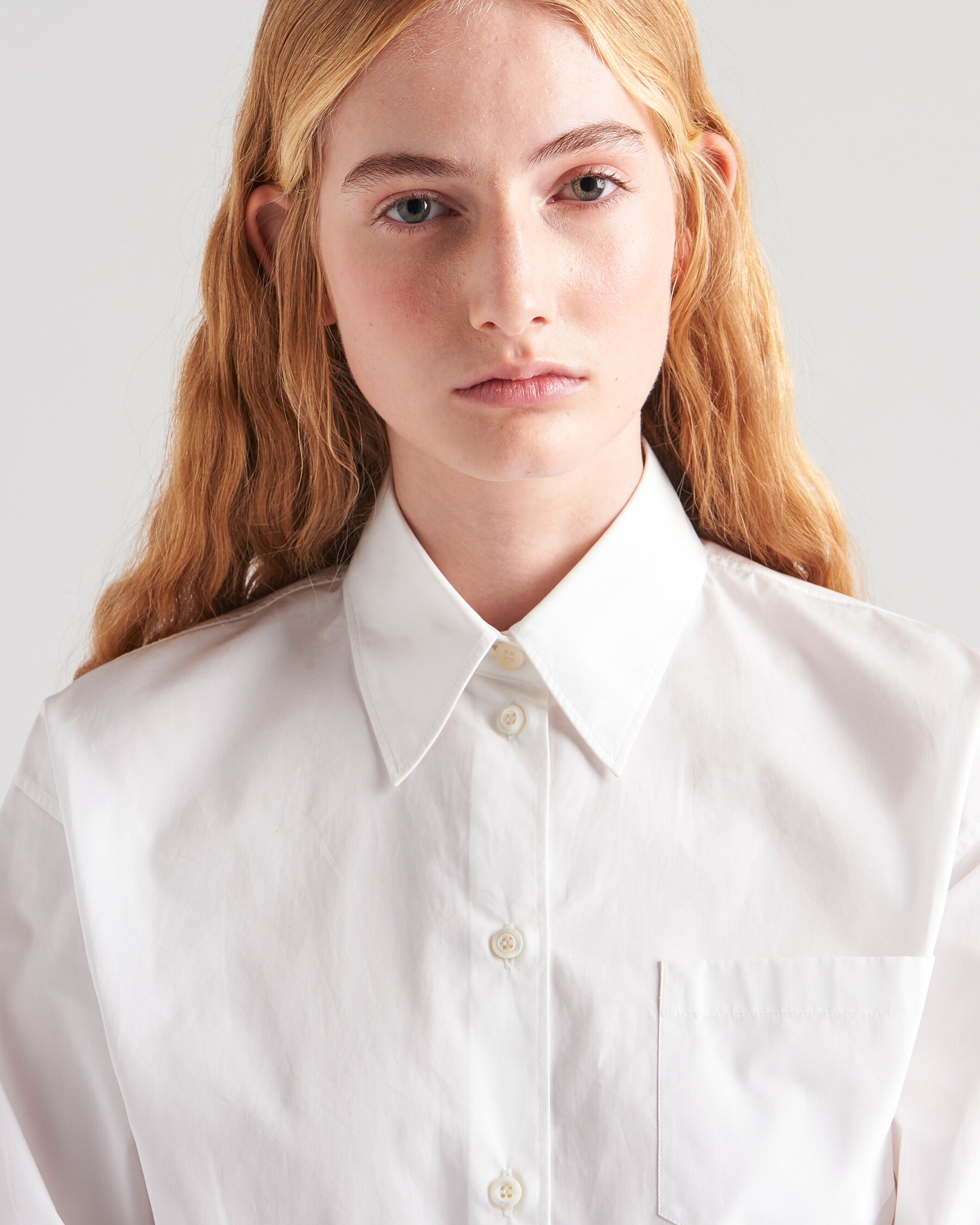 White Poplin Shirt | PRADA