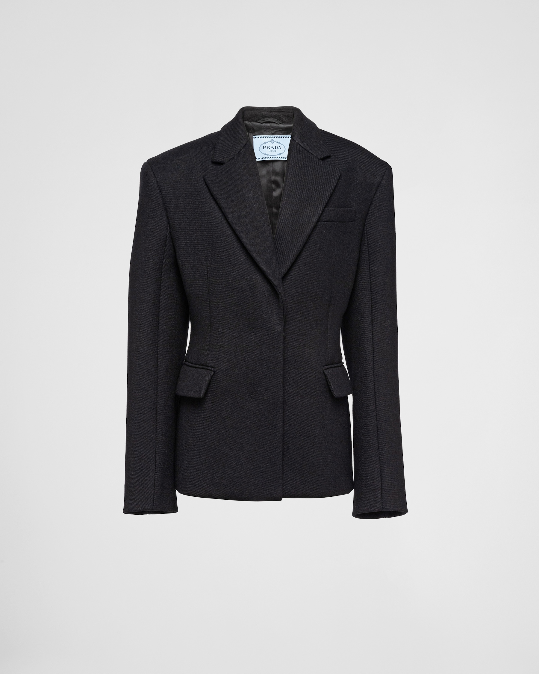 Black Single-breasted Cloth Jacket | PRADA