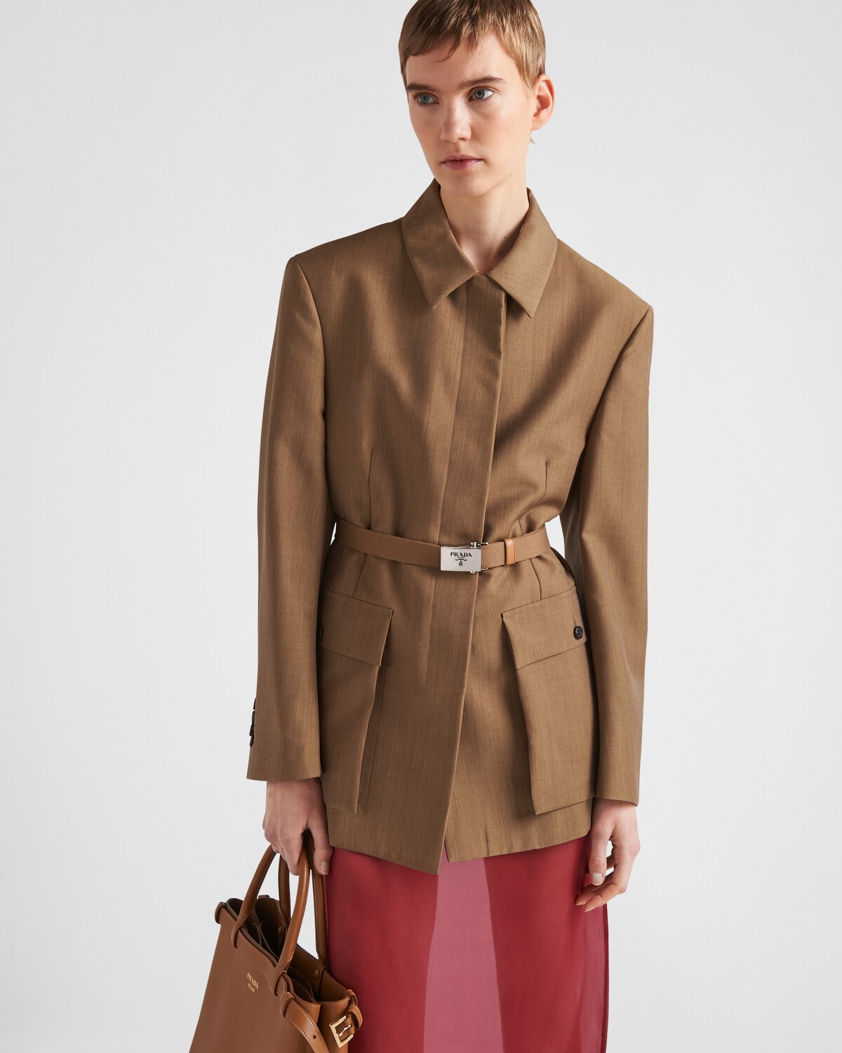 Cinnamon Kid Mohair Single-breasted Jacket | PRADA