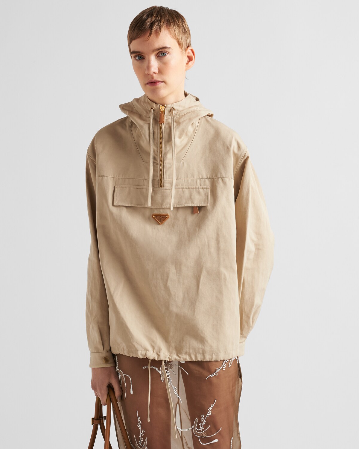 Cord Panama Cotton Windbreaker | PRADA