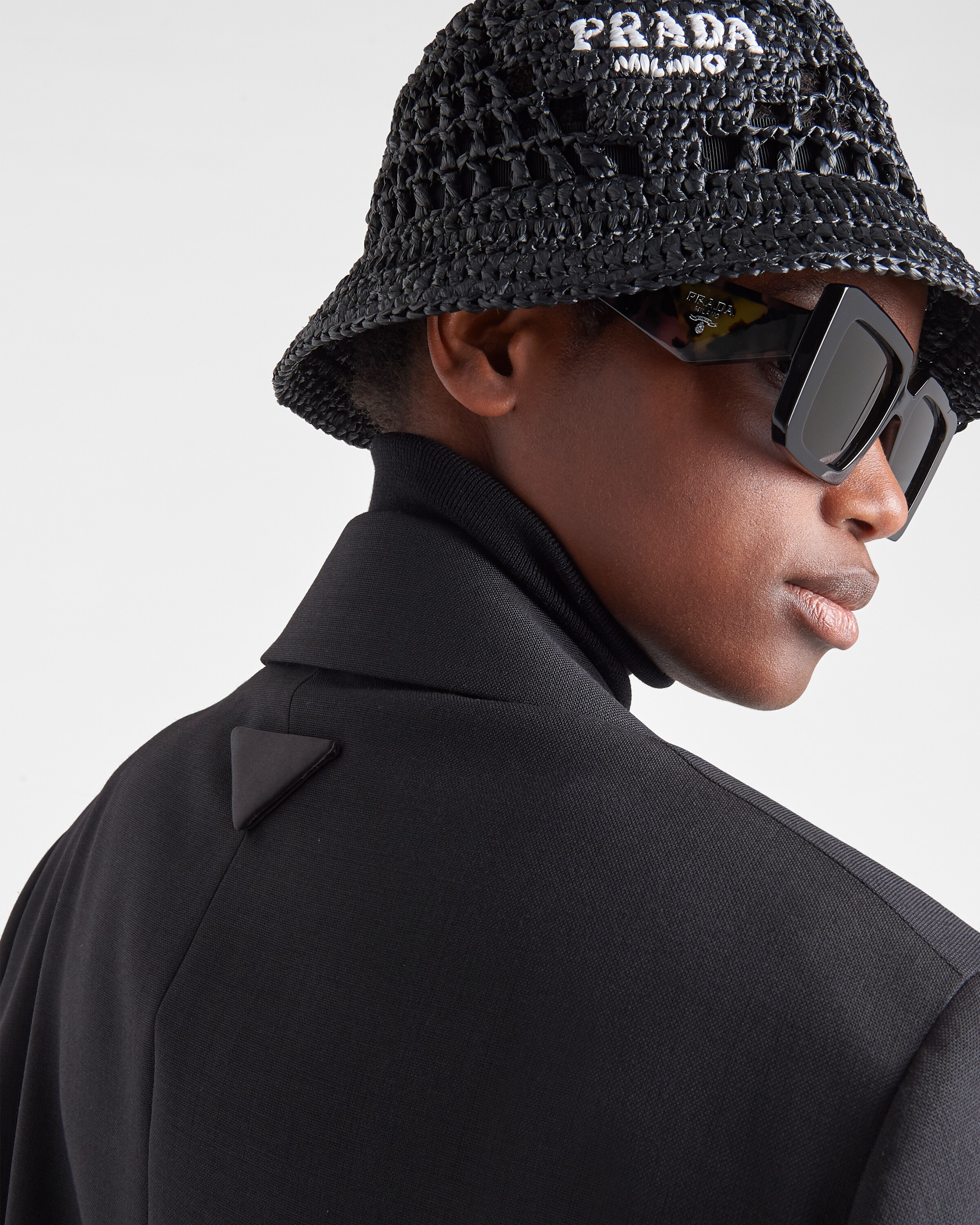 Black Single-breasted Wool Jacket | PRADA