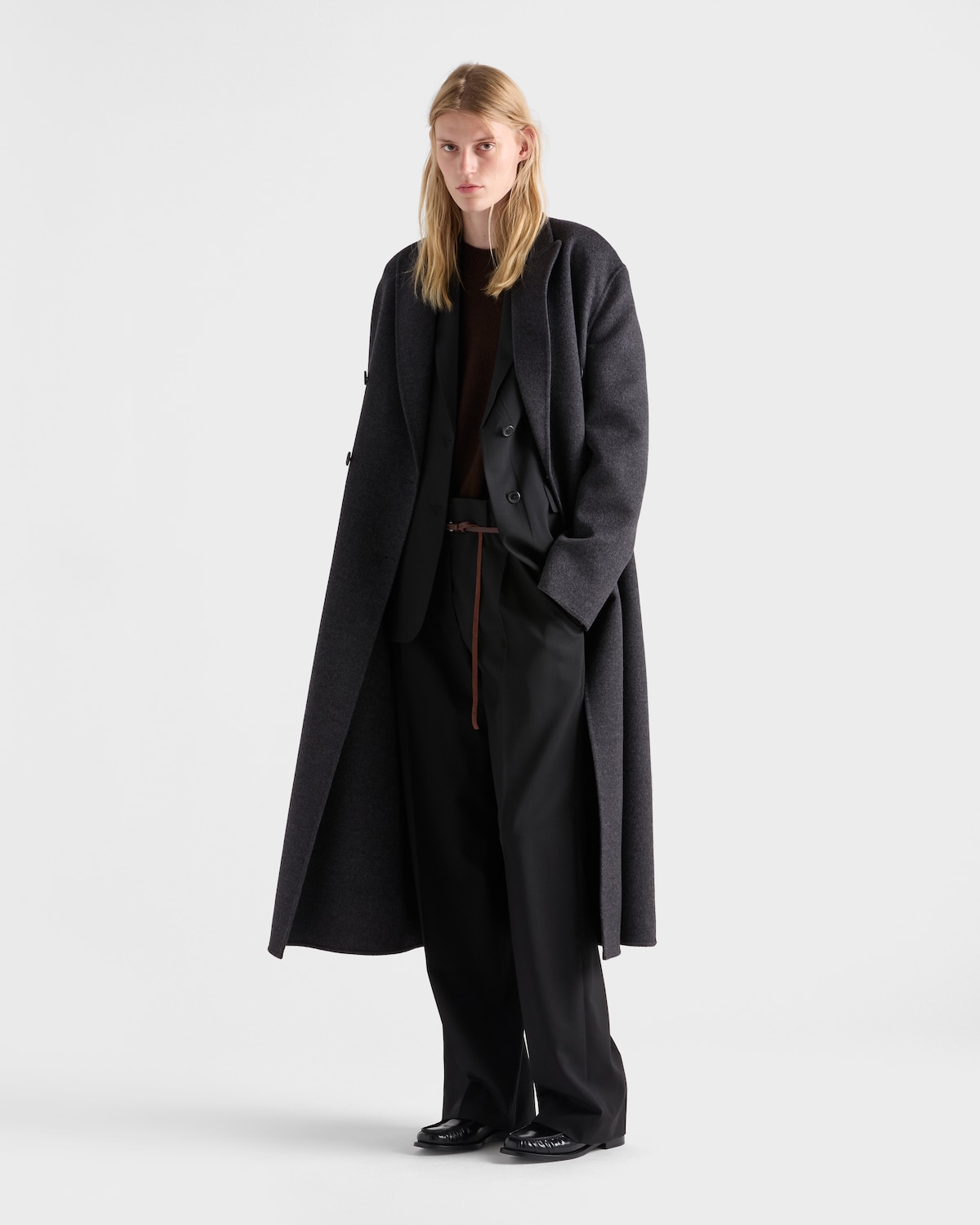 Black Single-breasted Jacket In Superfine Wool | PRADA