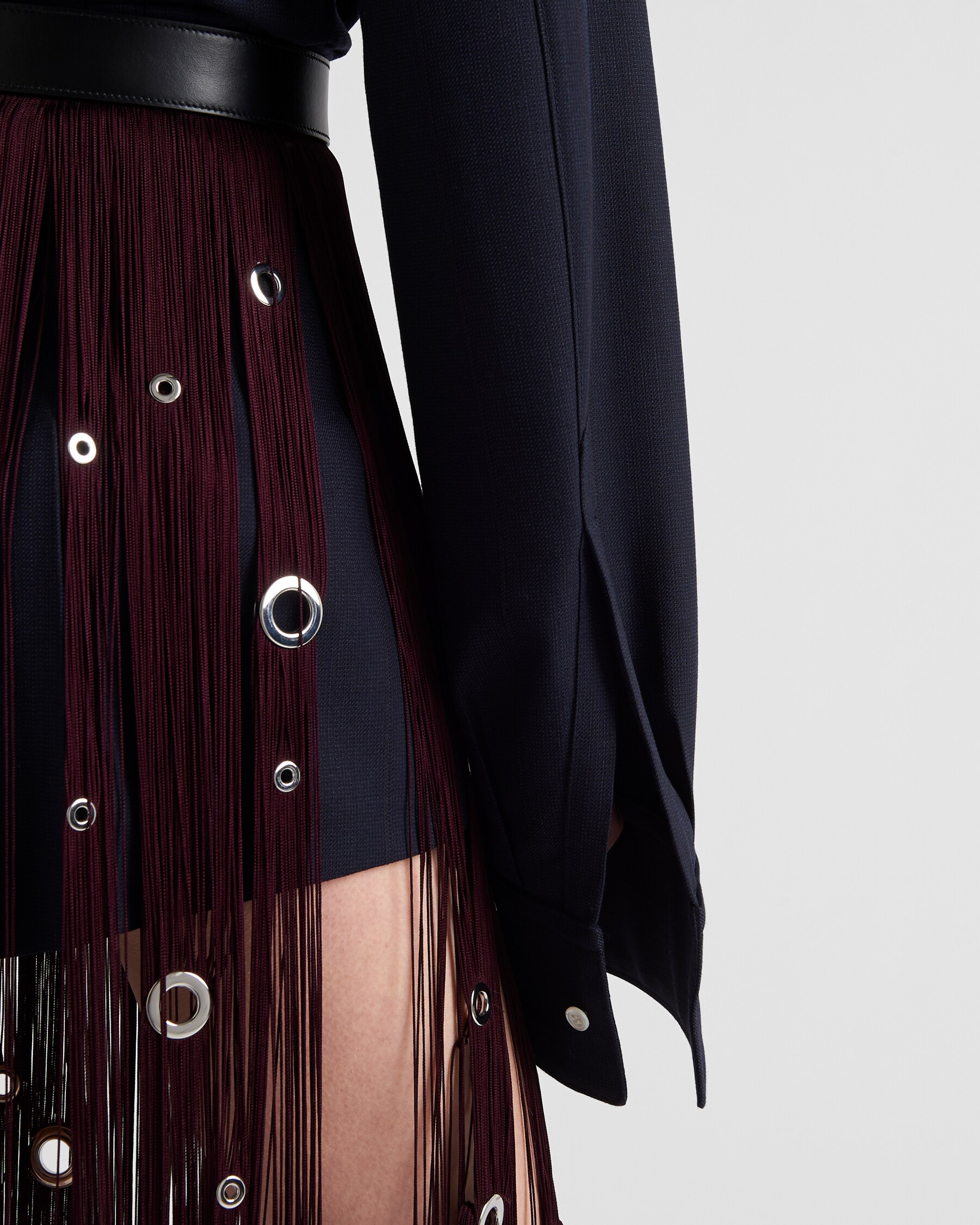 Navy Single-breasted Pinstripe Wool Jacket | PRADA