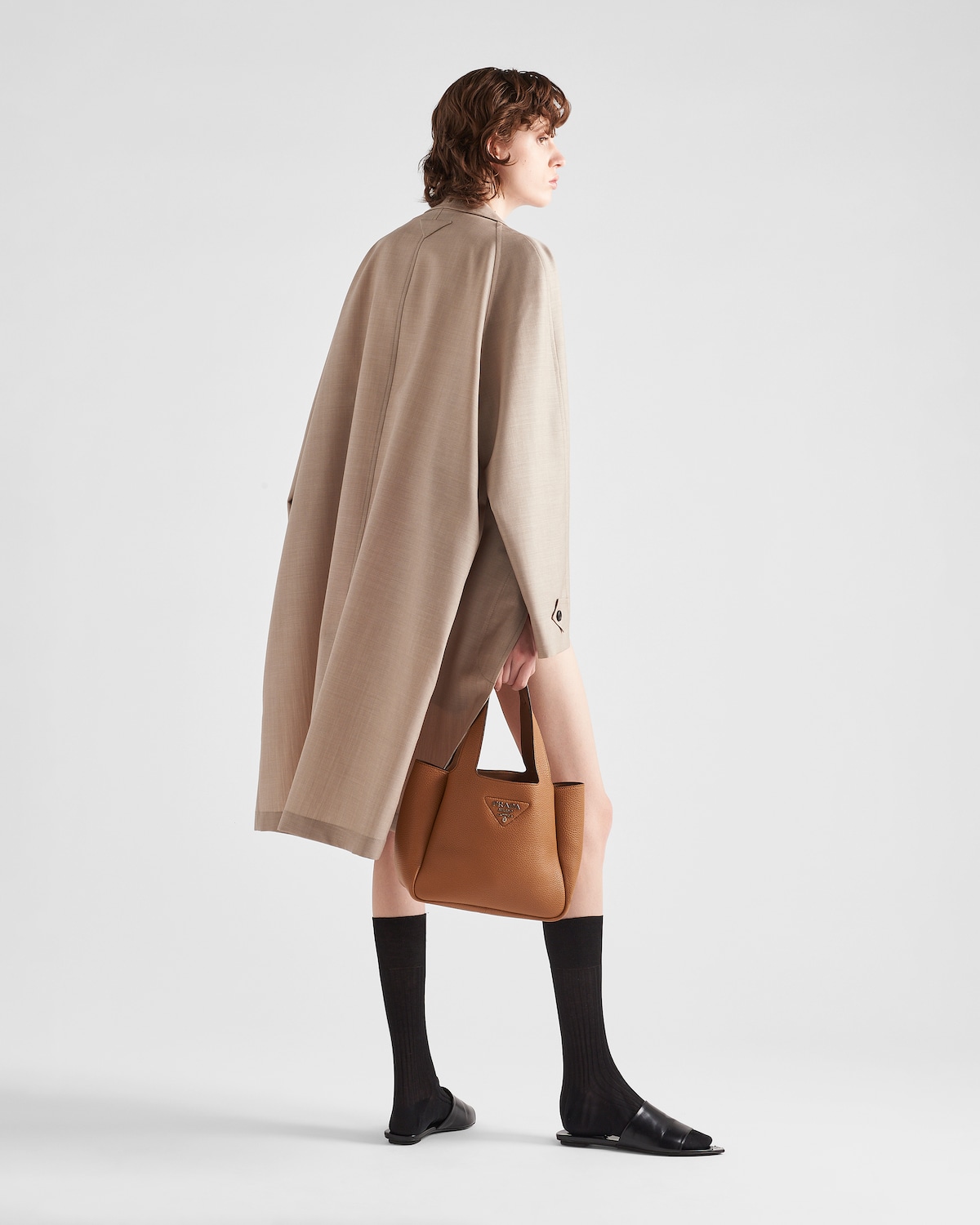 Cord Single-breasted Light Mohair Coat | PRADA