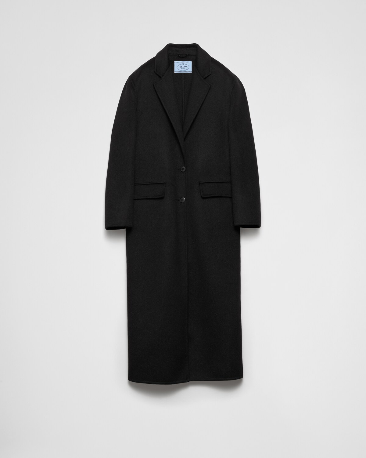 Black Long Cashgora Coat | PRADA