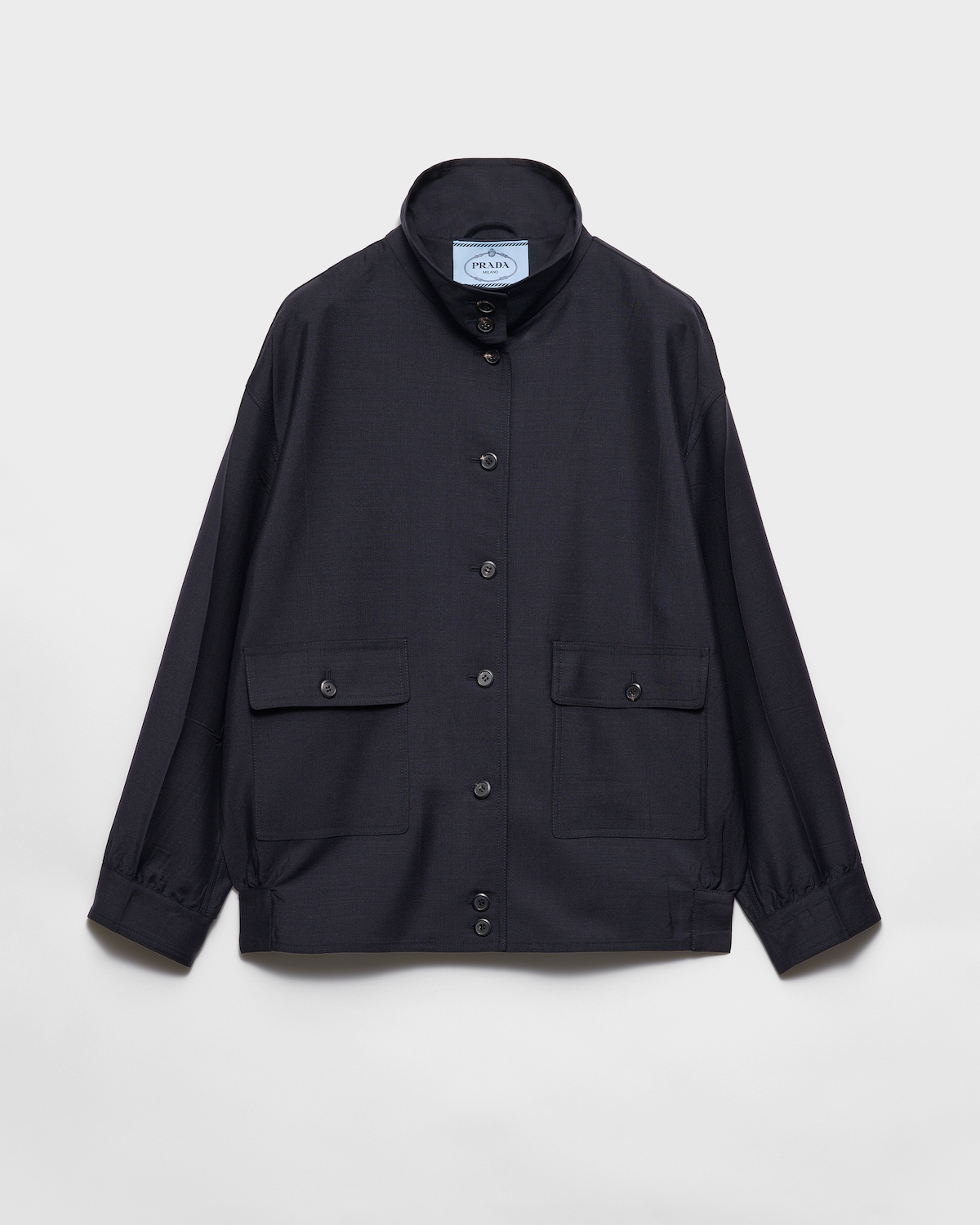 Navy Kid Mohair Jacket | PRADA