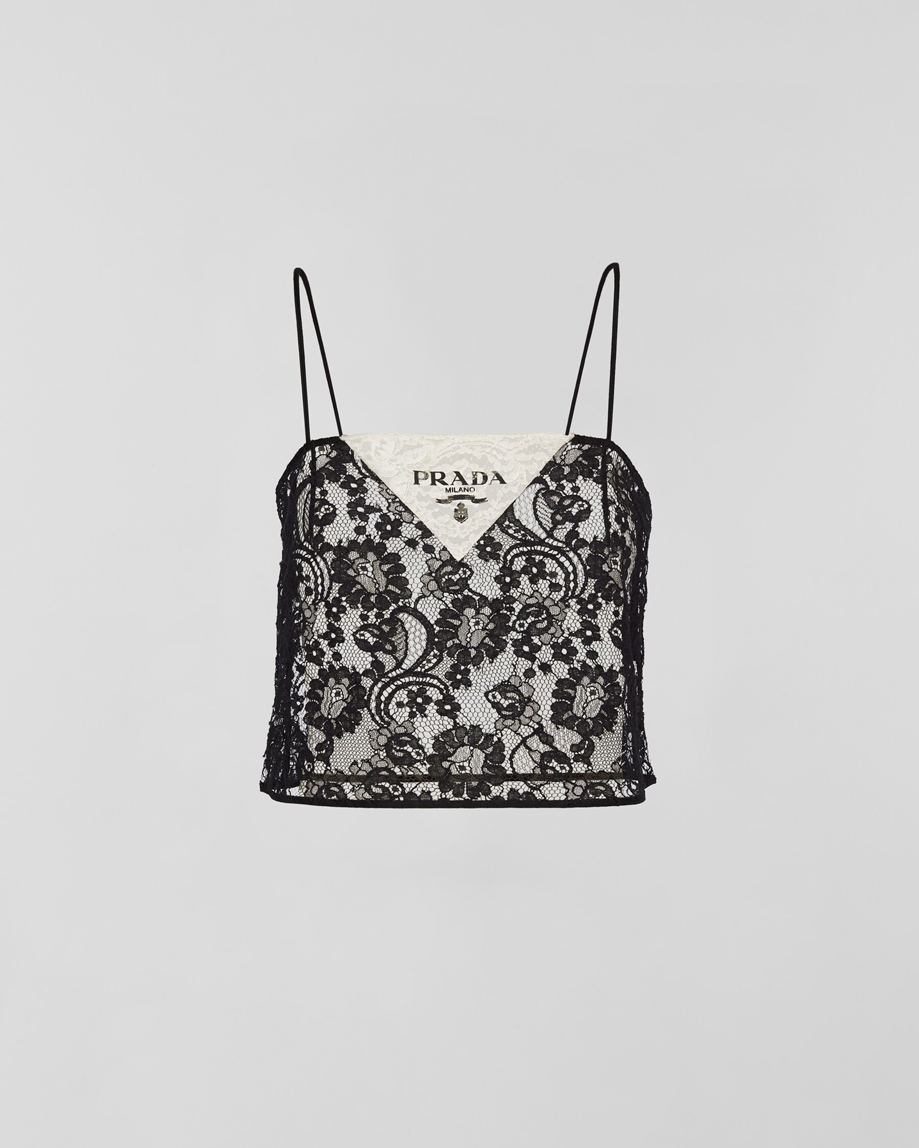 Black Lace Top | PRADA