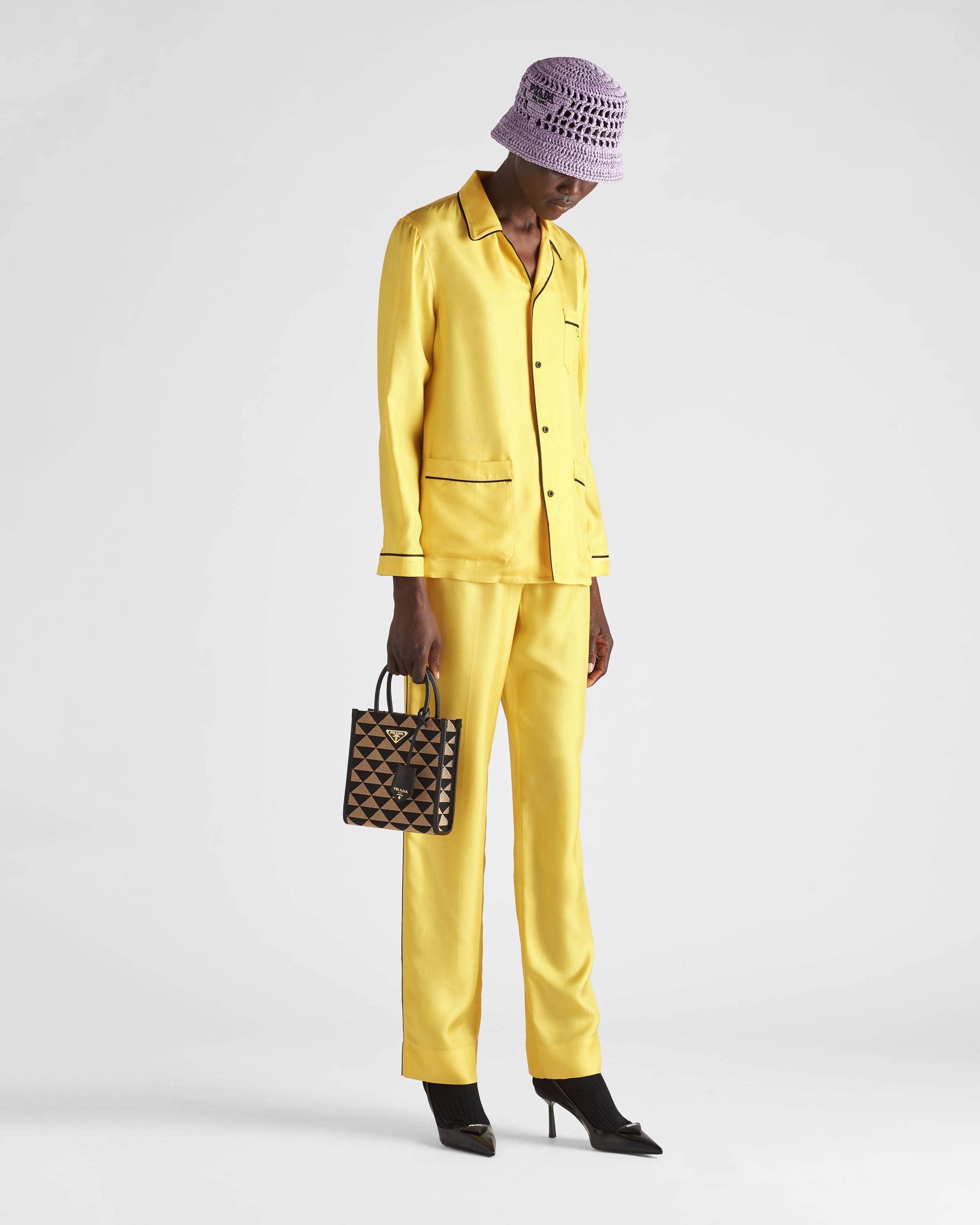 Yellow Twill pajamas | Prada