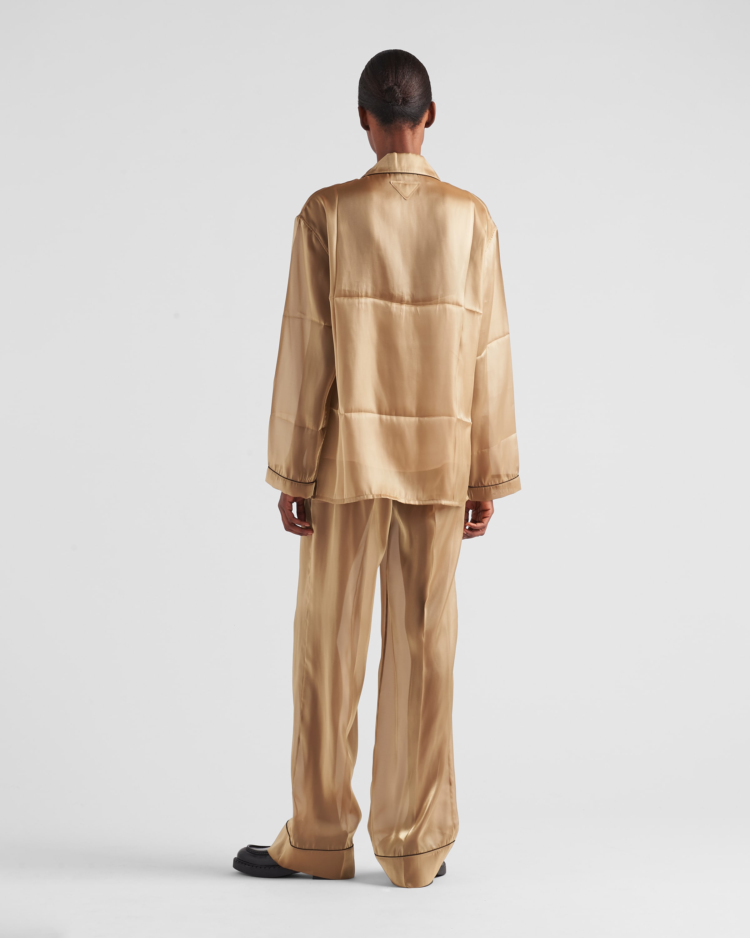 Mustard Technical Voile Pajamas | PRADA