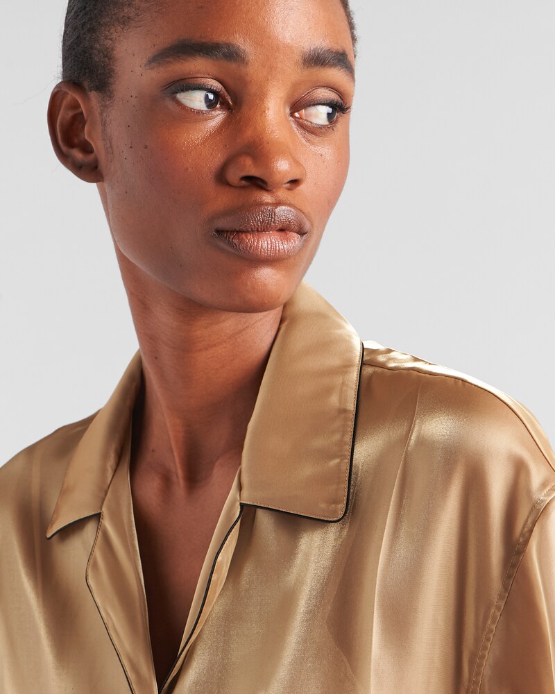 Mustard Technical Voile Pajamas | PRADA