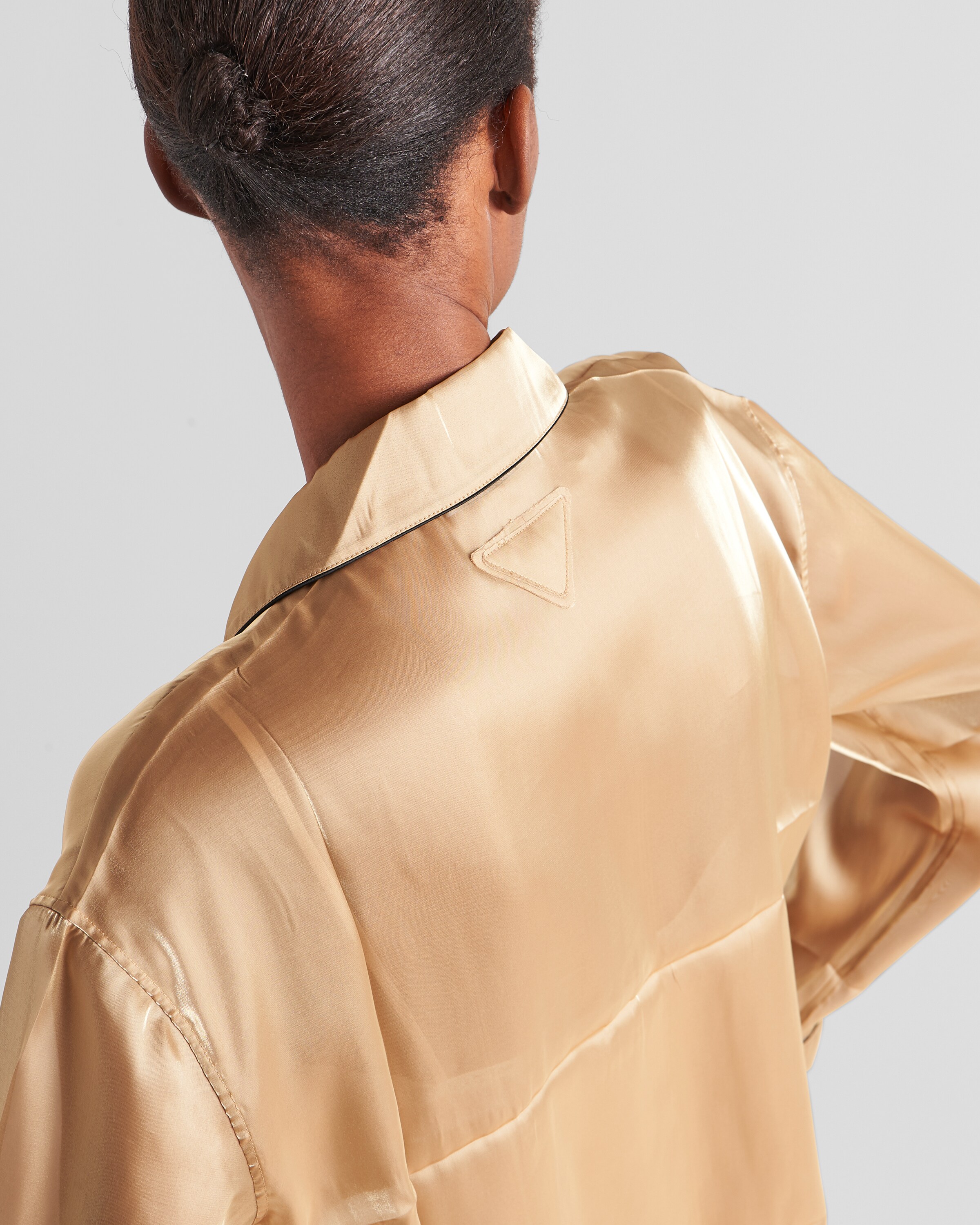 Mustard Technical Voile Pajamas | PRADA