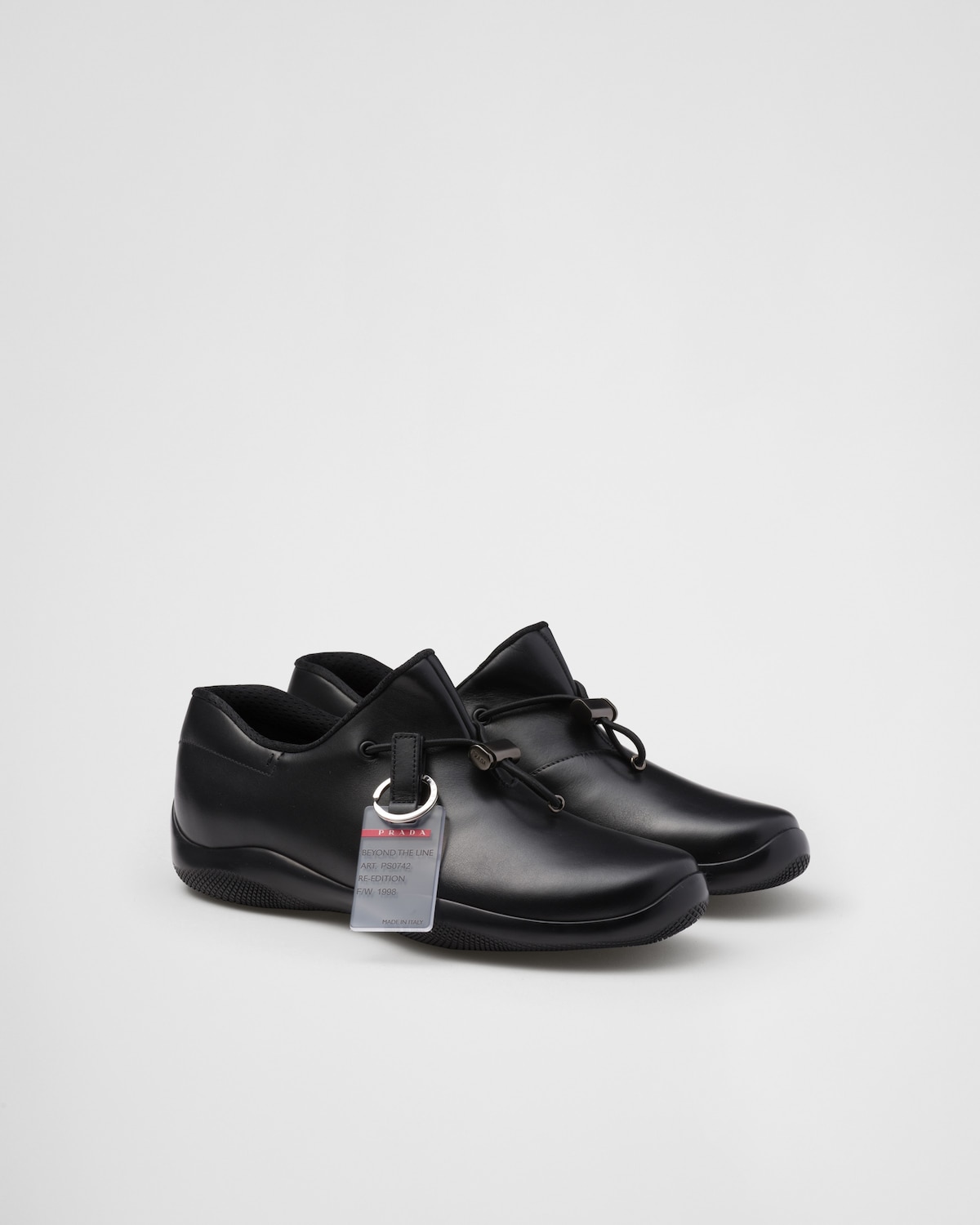 Black Toblach Leather Sneakers | PRADA