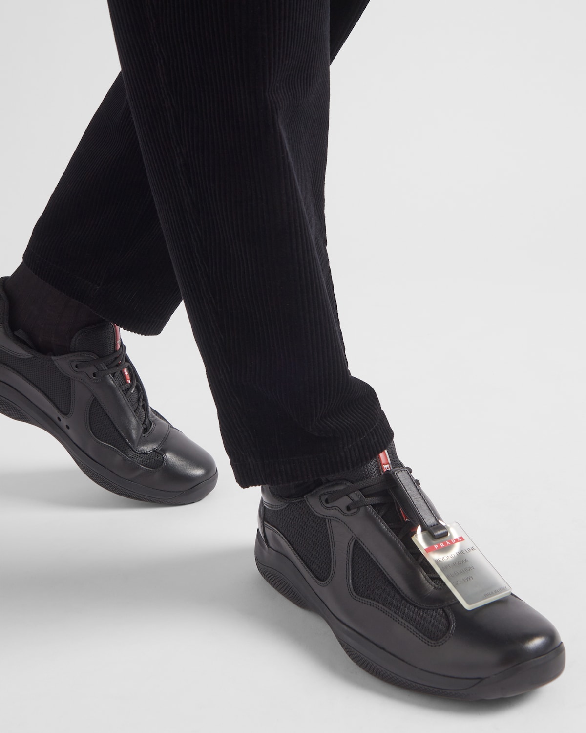 Schwarz Prada America’s Cup Original Sneaker | PRADA