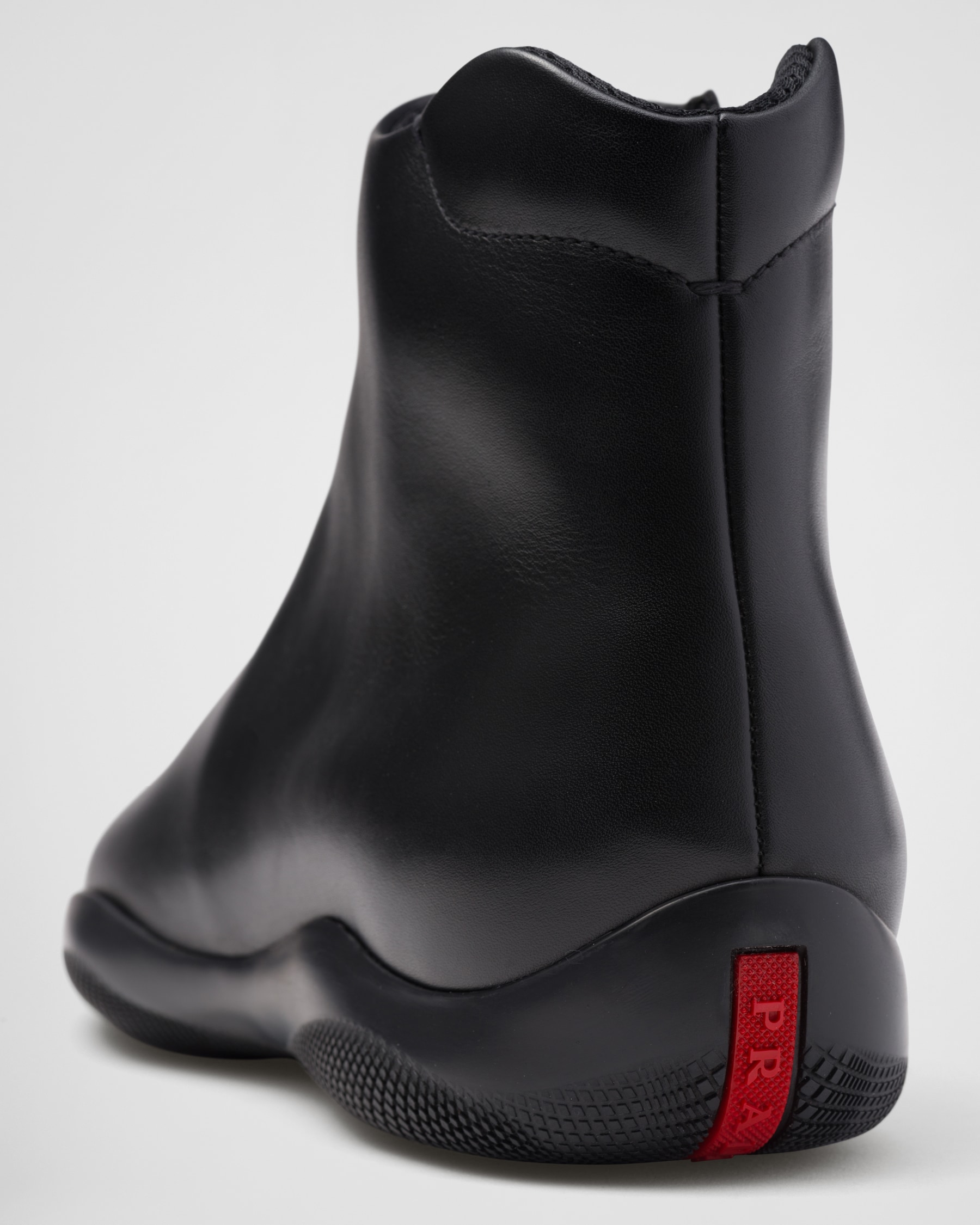 Black Toblach Leather Ankle Boots | PRADA