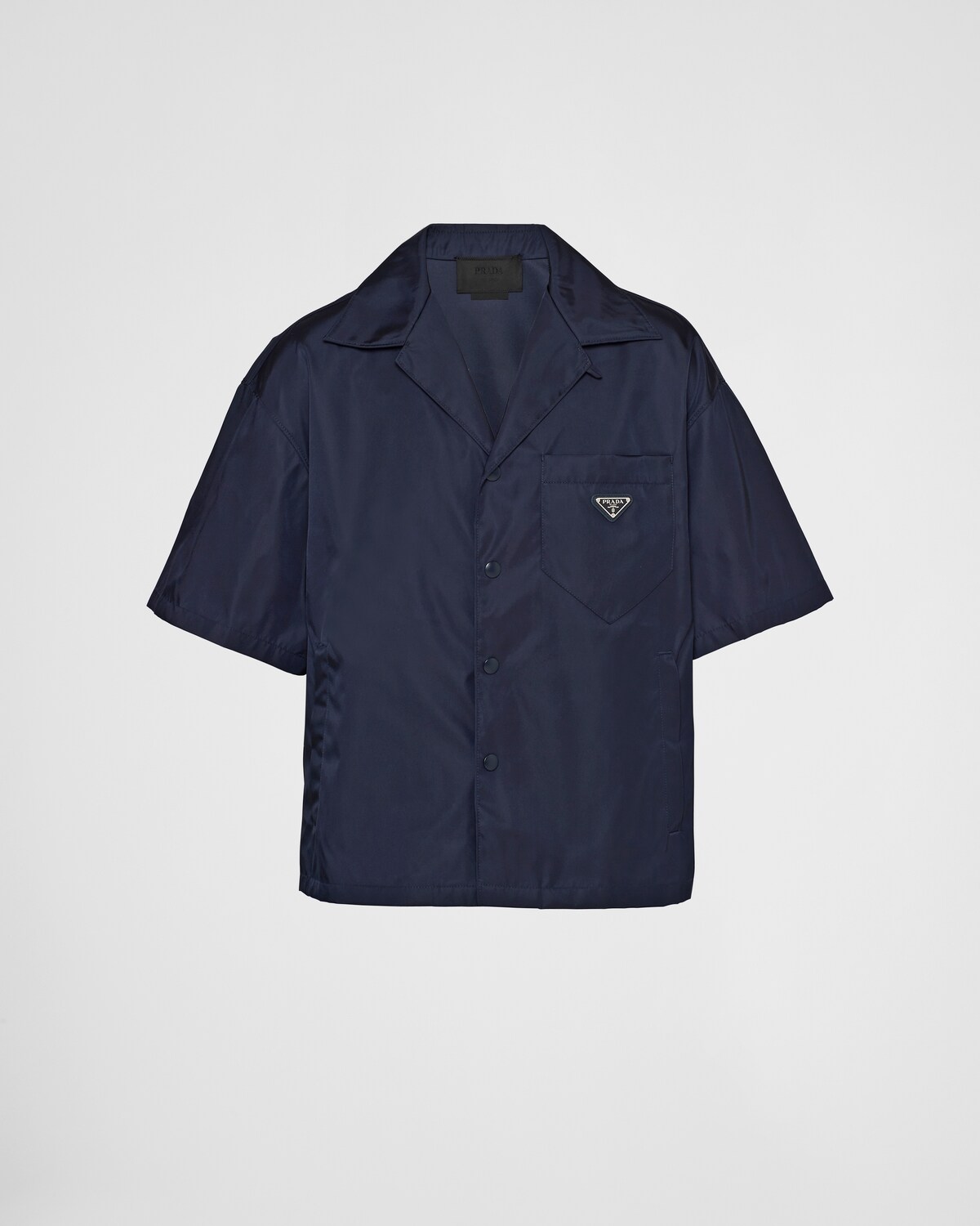 Blue Re-nylon Short-sleeved Shirt | PRADA