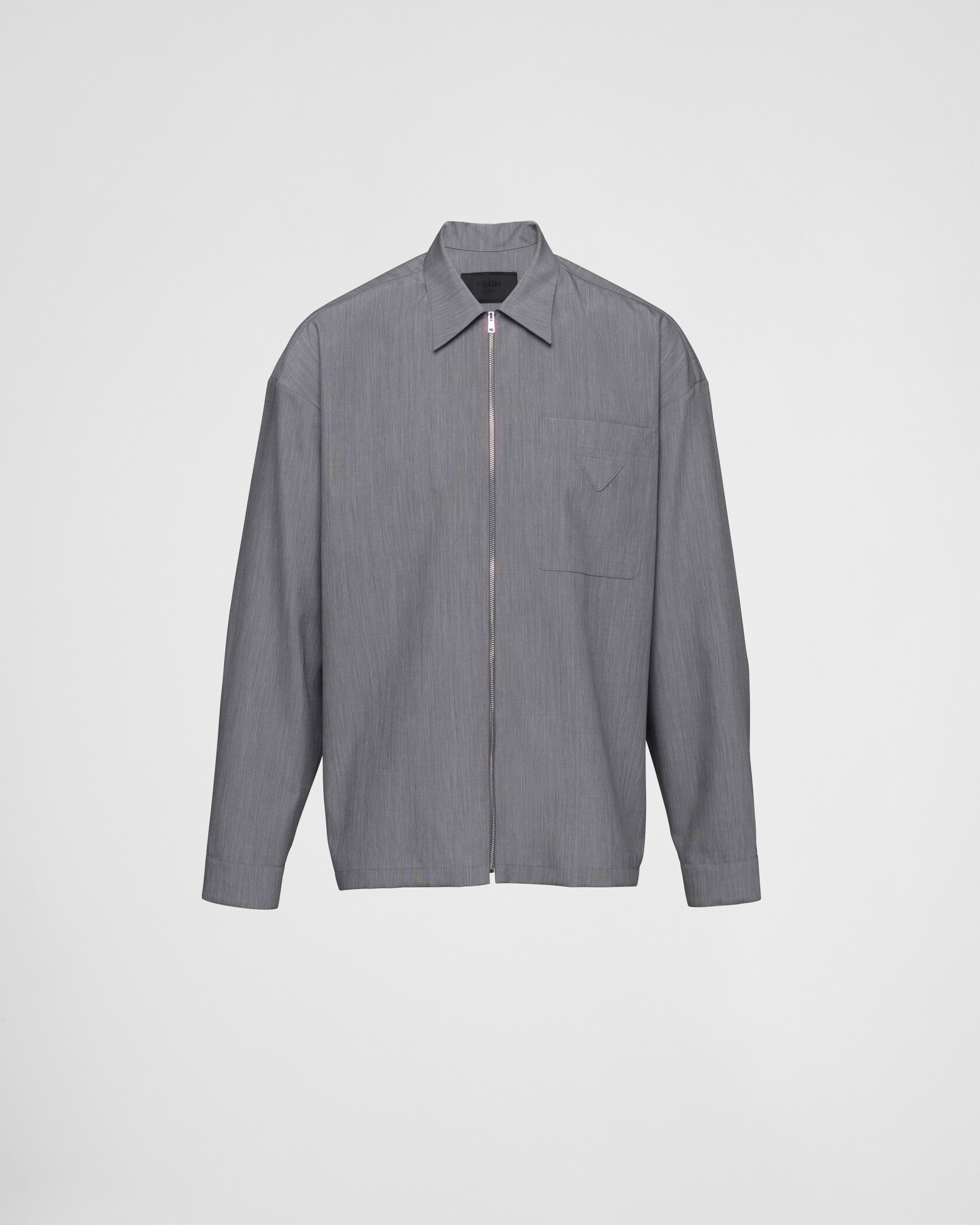 Grey Wool And Mohair Shirt | PRADA