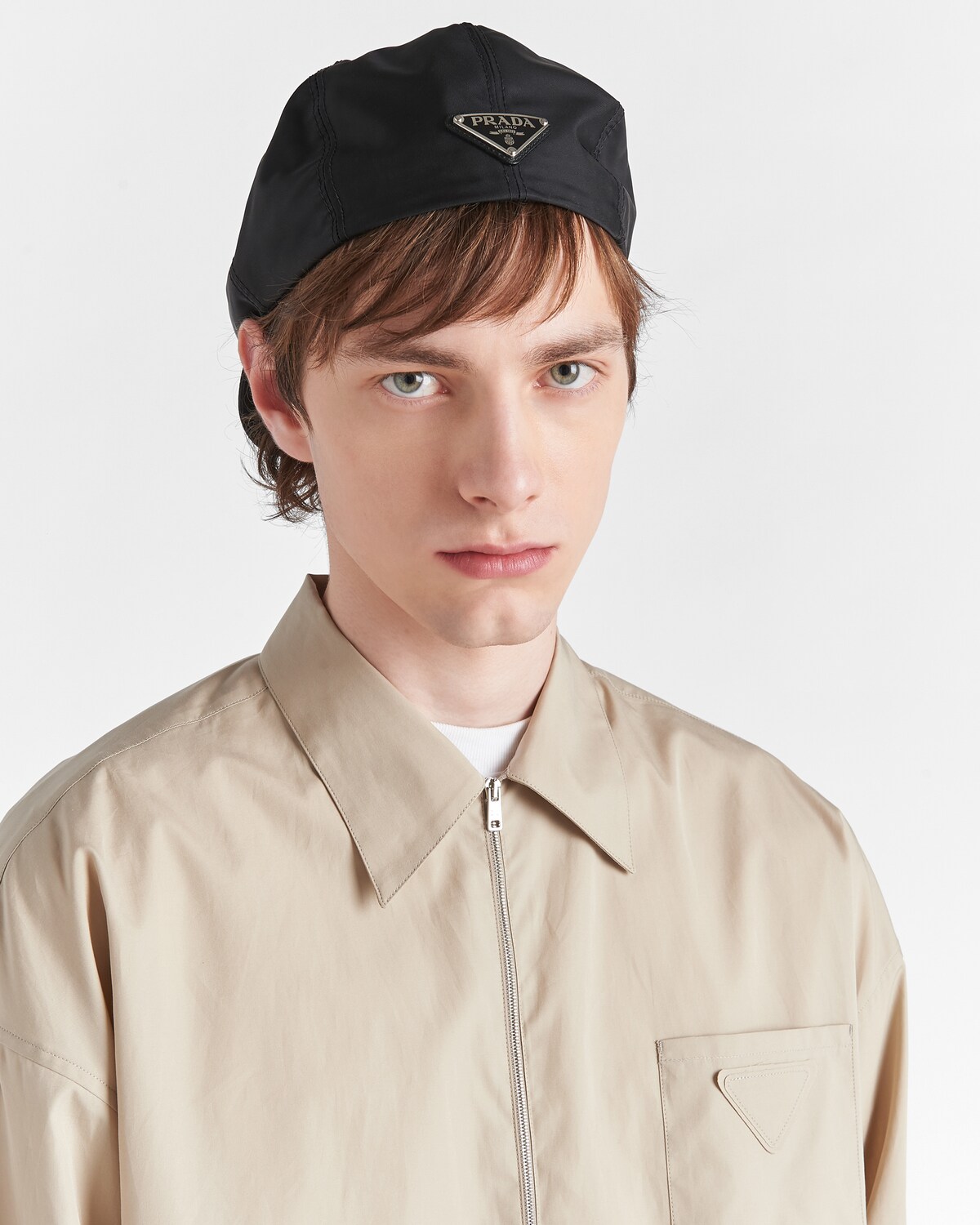 Cord Cotton Shirt With Zipper | PRADA