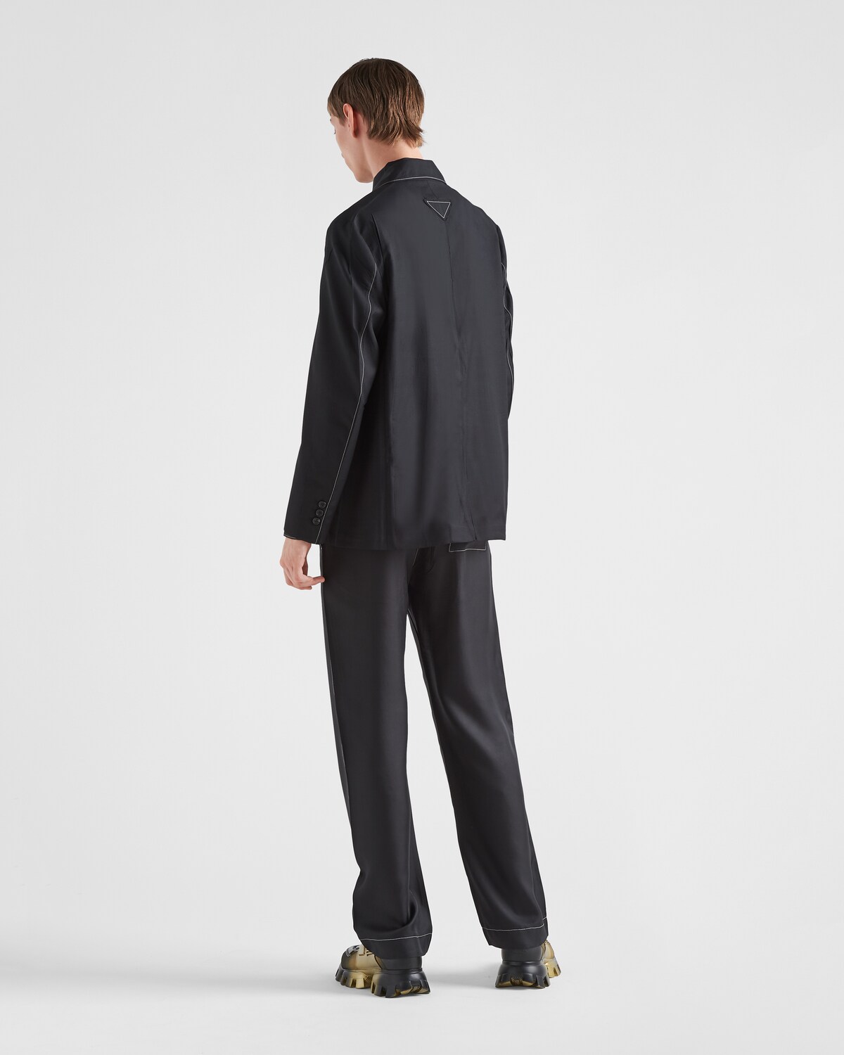 Black Single-breasted Wool Jacket | PRADA