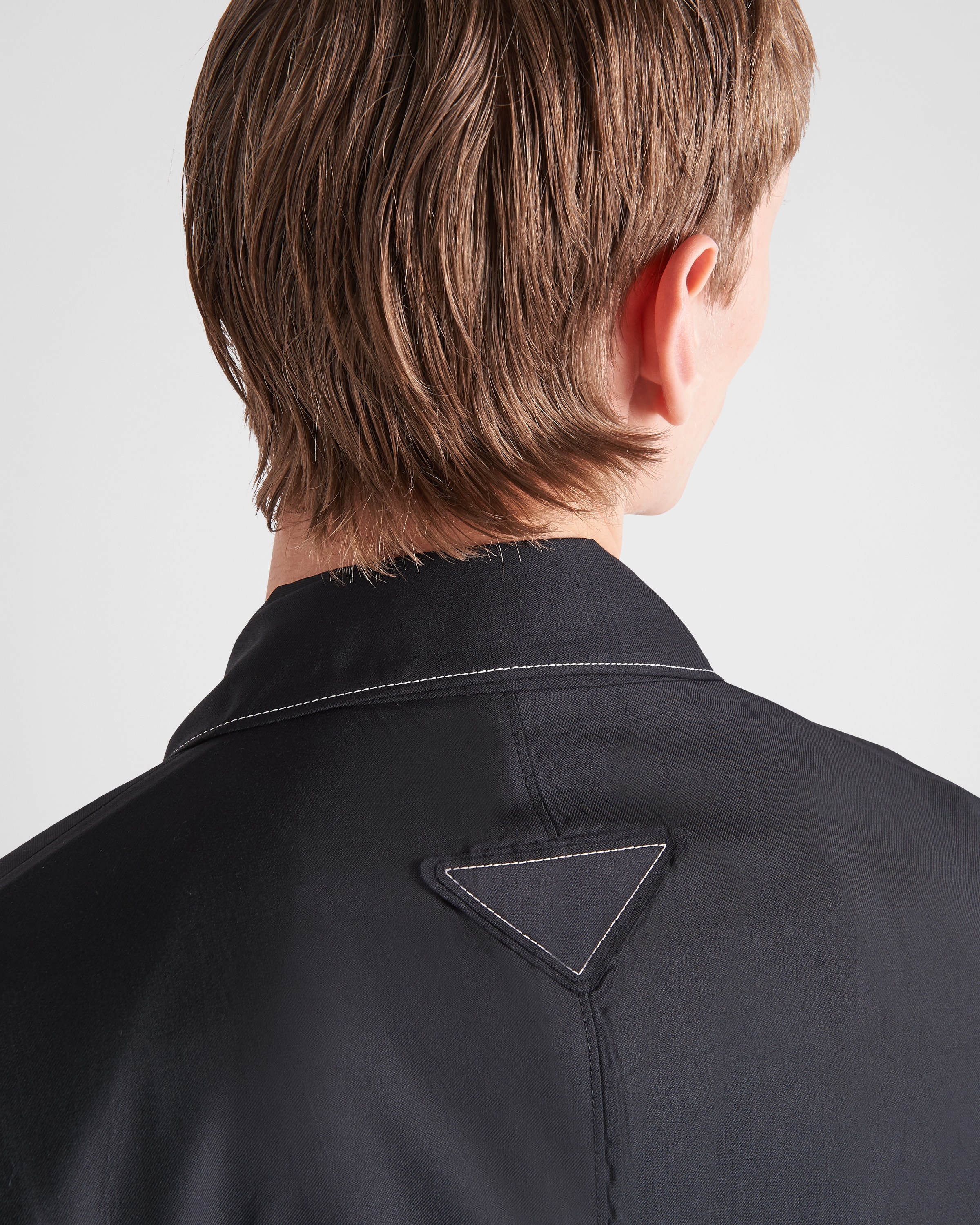 Black Single-breasted wool jacket | Prada