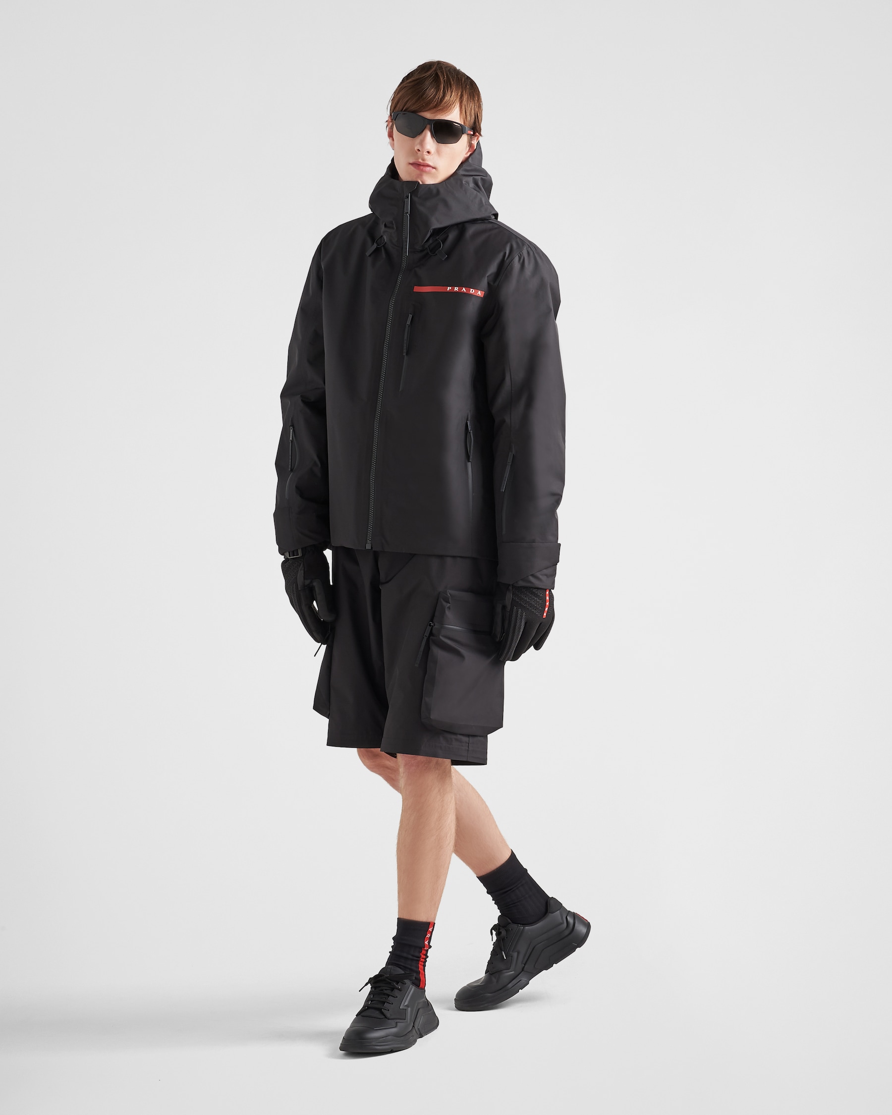 Black Extreme-tex Blouson Jacket | PRADA - United States