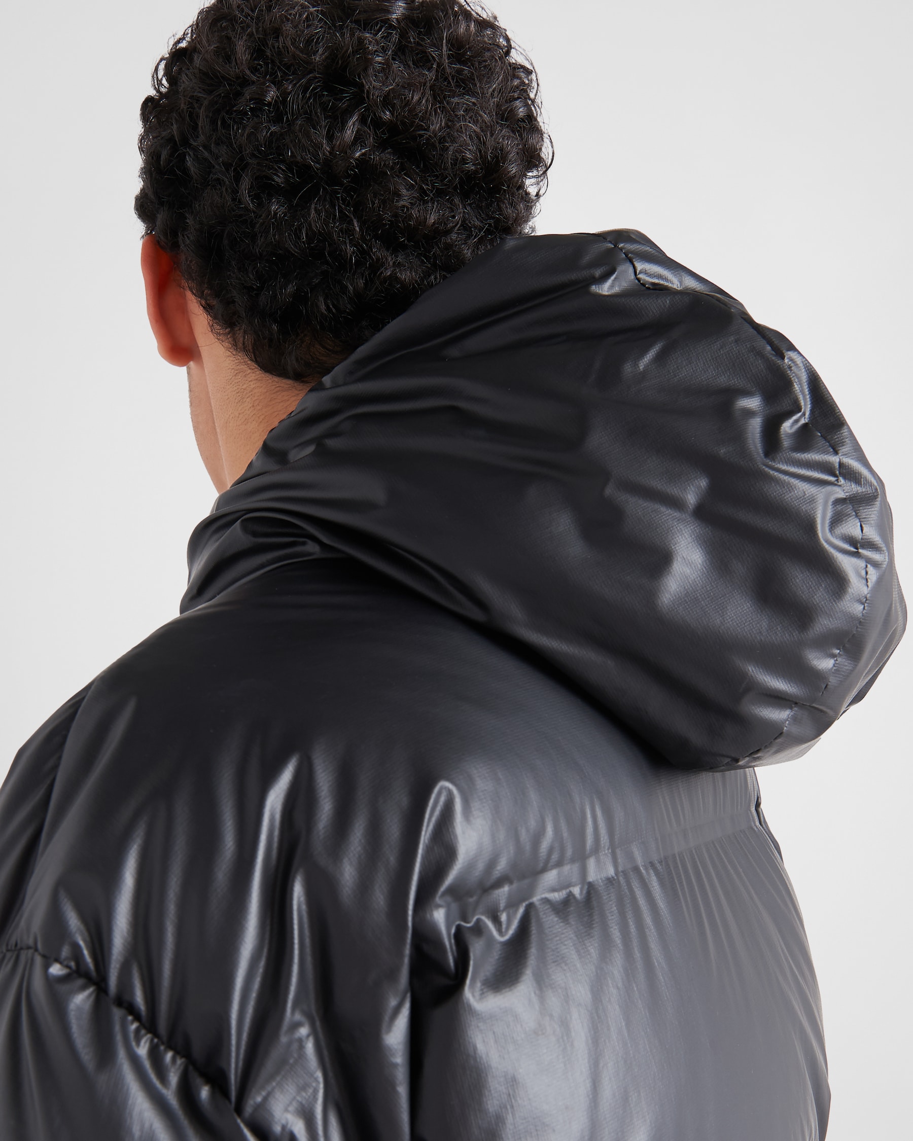 Black Light Re-nylon Hooded Puffer Jacket | PRADA