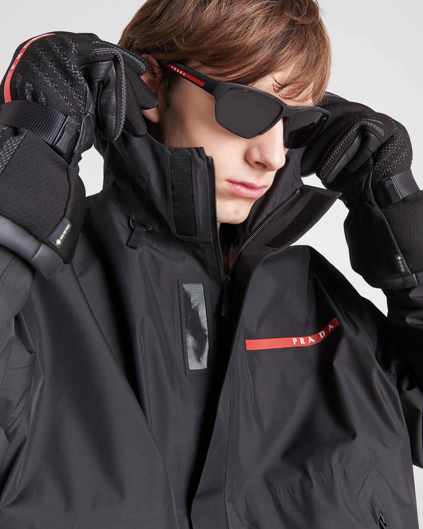 Black Extreme-tex Hooded Raincoat | PRADA