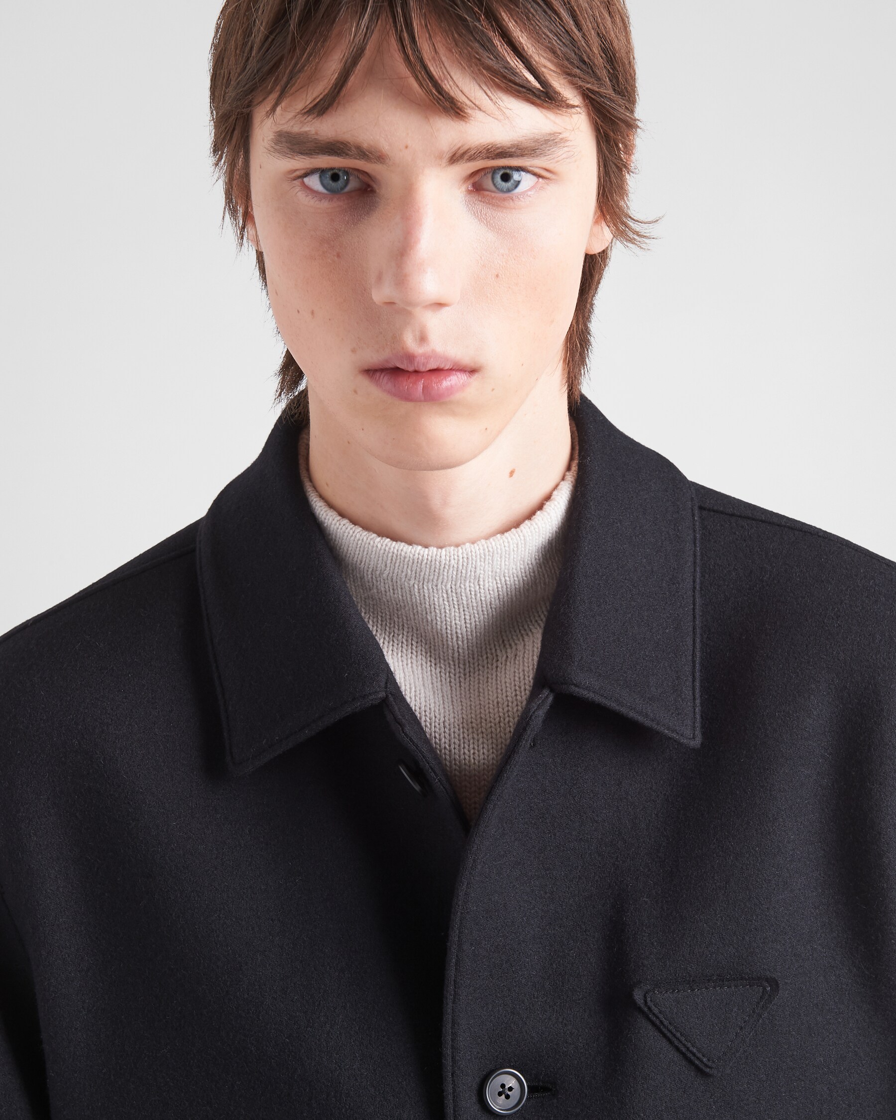 Black Wool Blend Jacket | PRADA