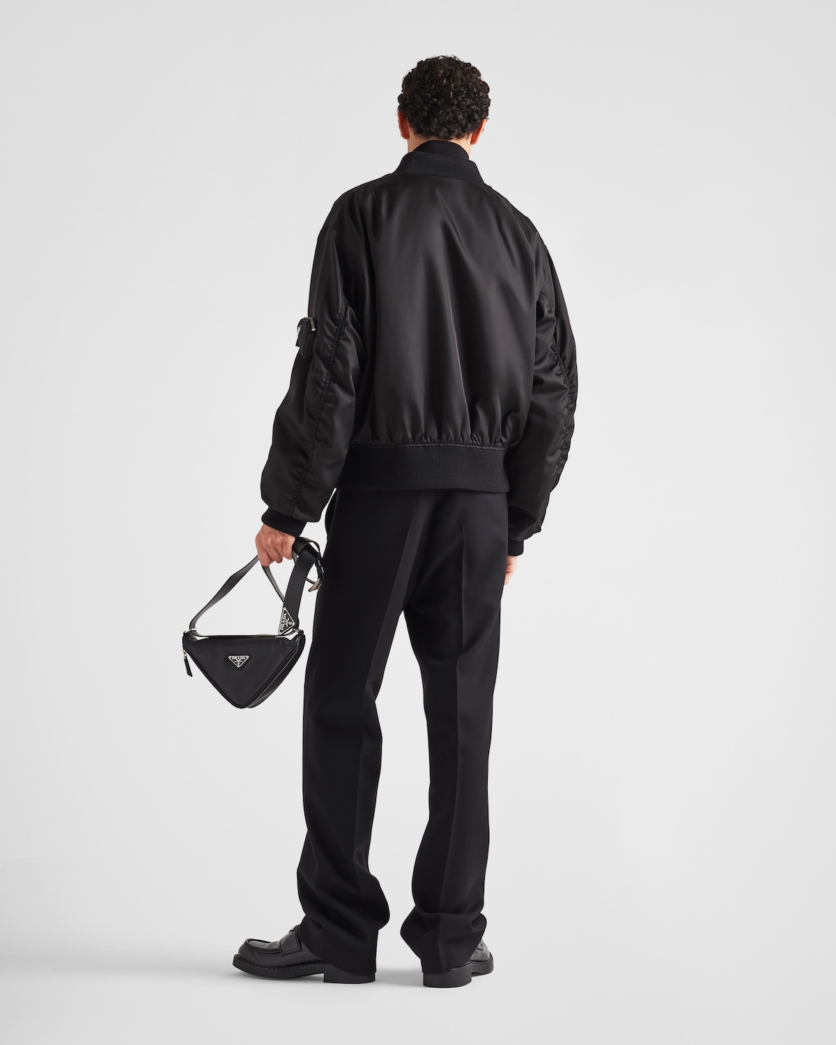 Black Re-nylon Bomber Jacket | PRADA