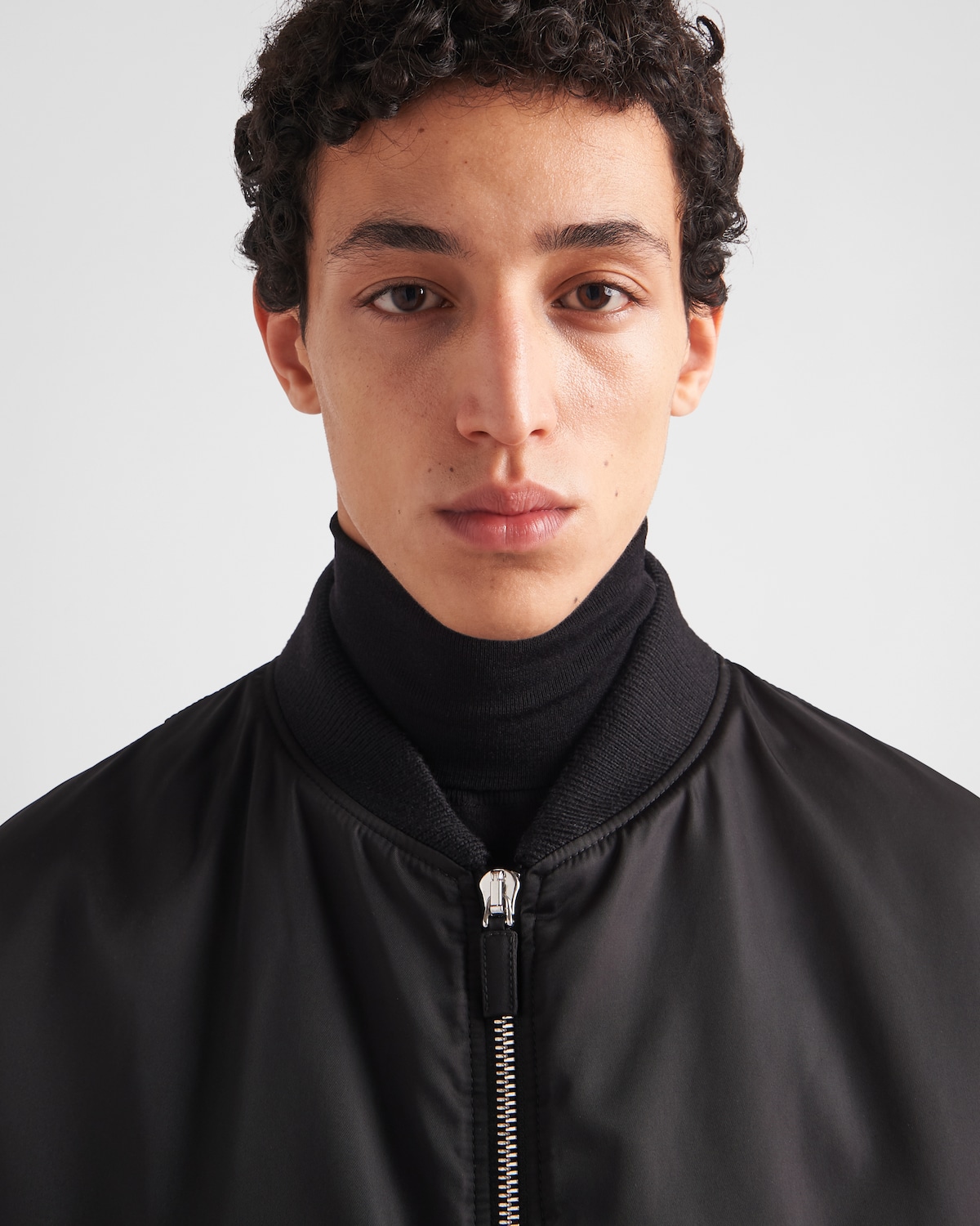 Black Re-nylon Bomber Jacket | PRADA