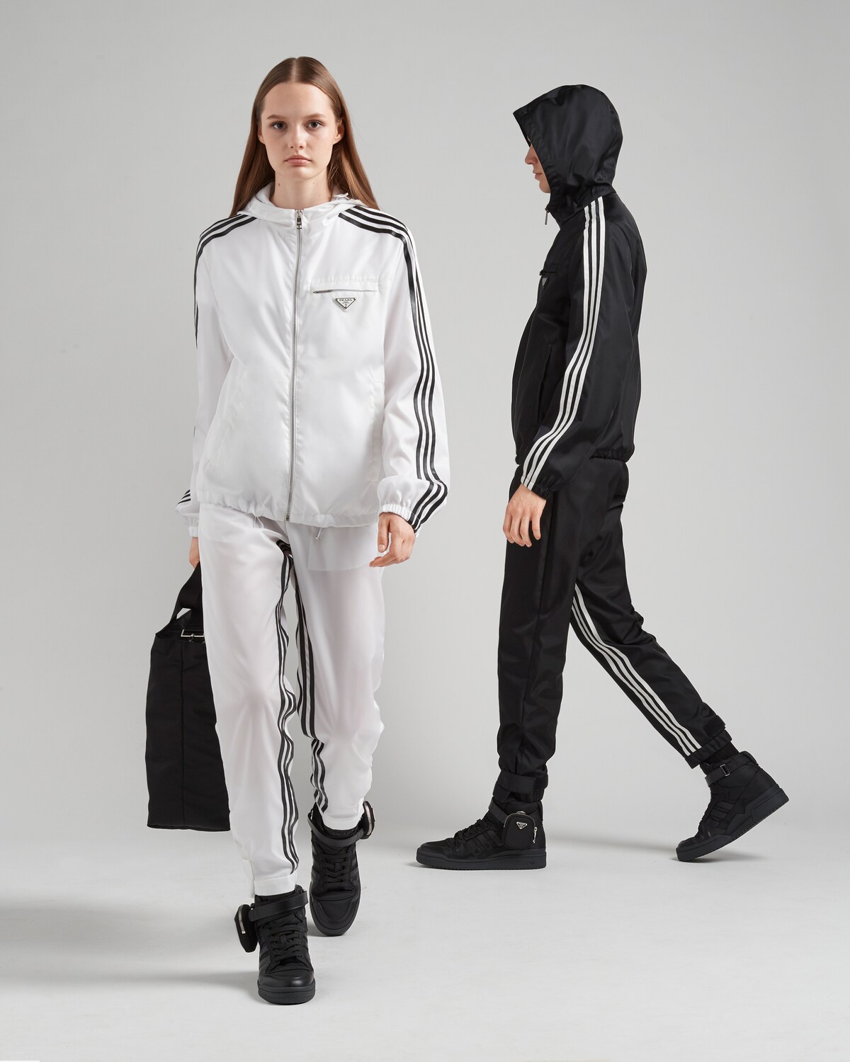 Black Adidas For Prada Re-nylon Track Jacket | PRADA