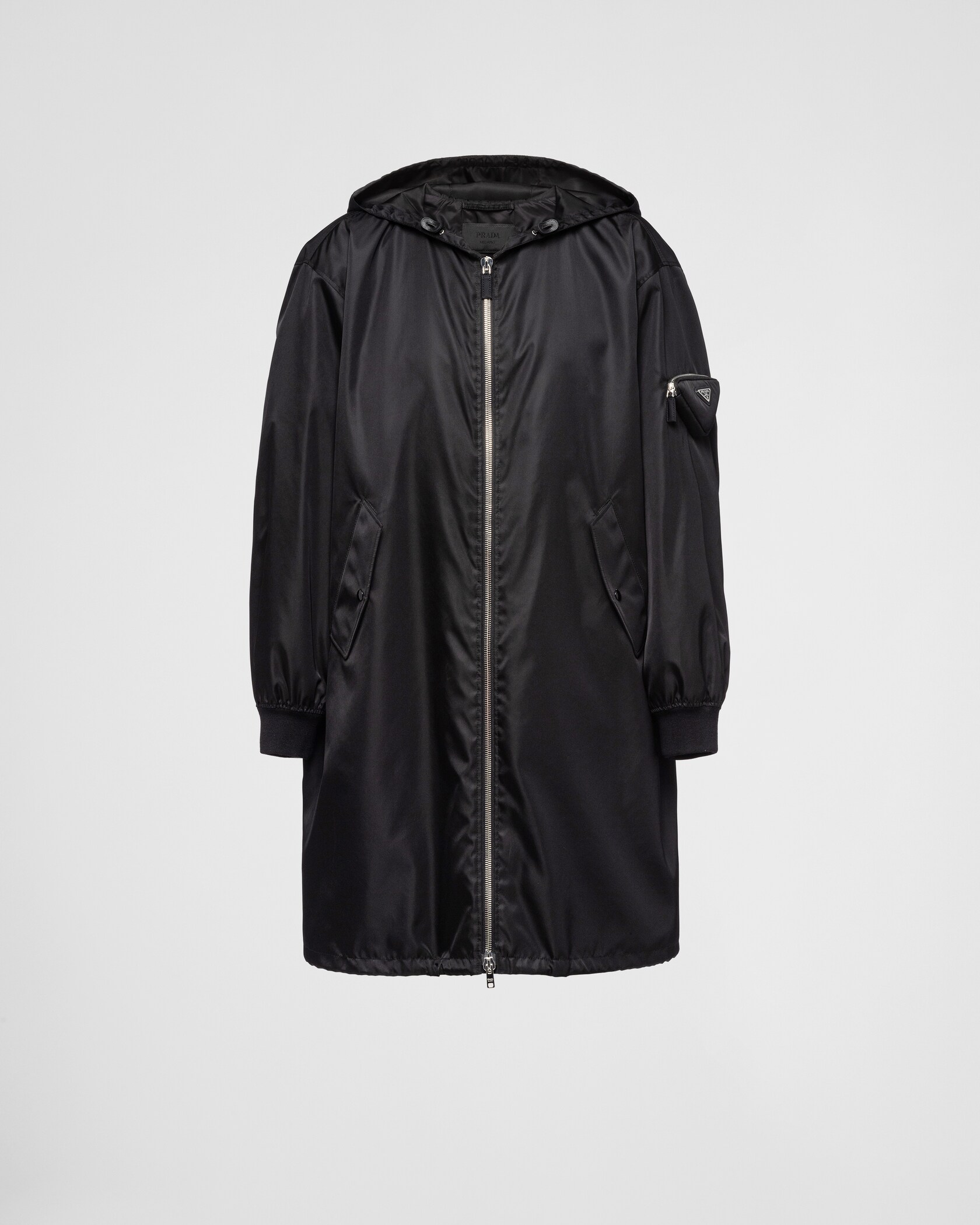 Black Re-nylon Raincoat | PRADA