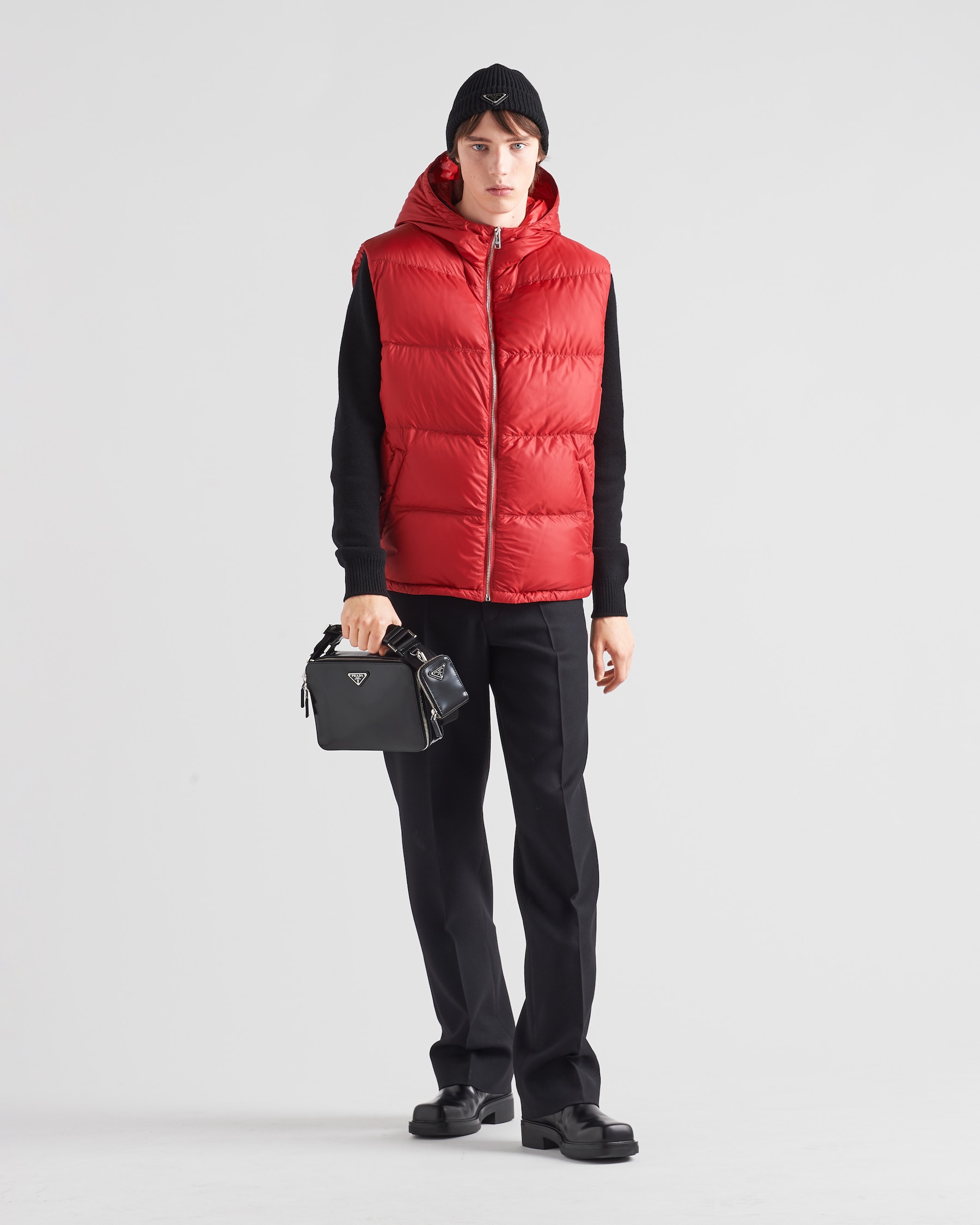 Red Regenerated Re-nylon Down Vest | PRADA