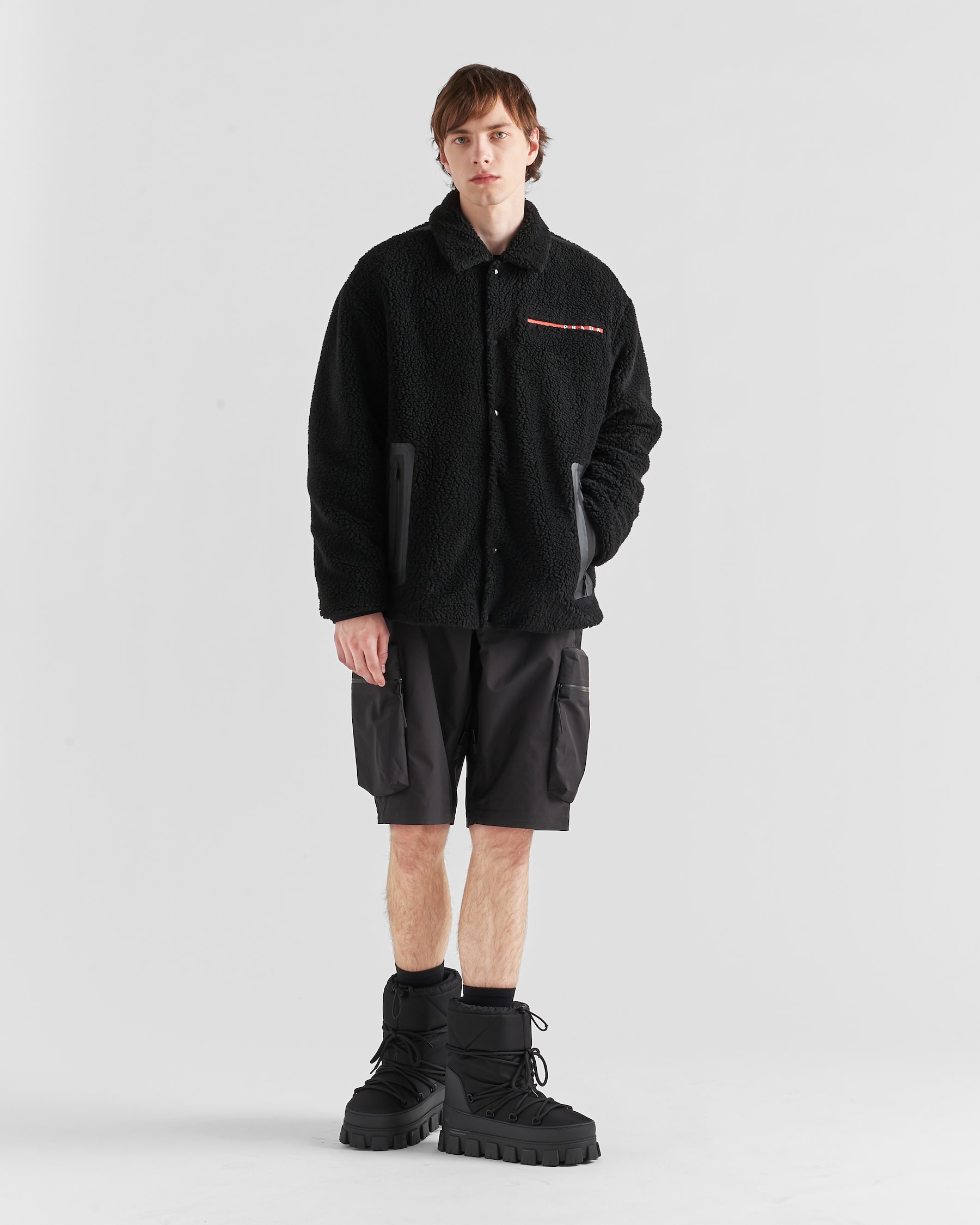 Black Fleece Blouson Jacket | PRADA