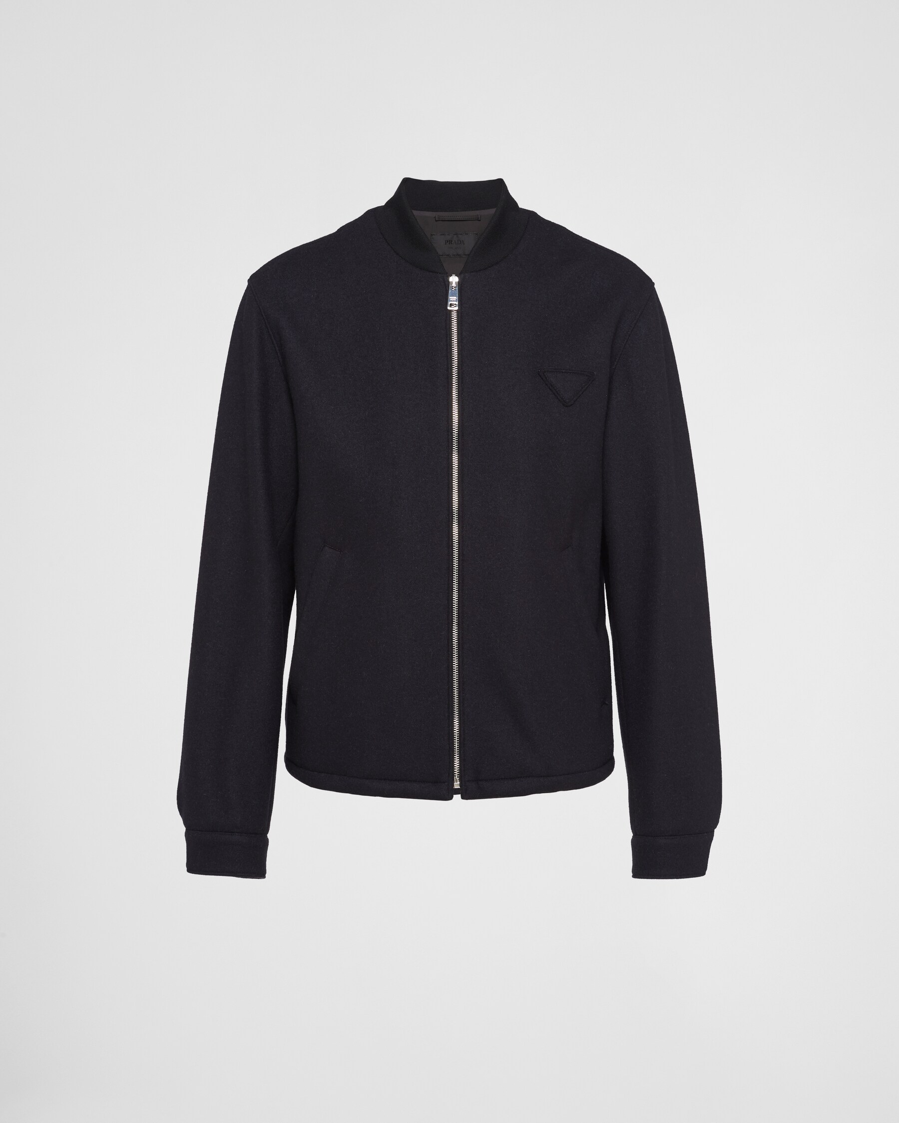 Black Wool And Cashmere Blouson Jacket | PRADA