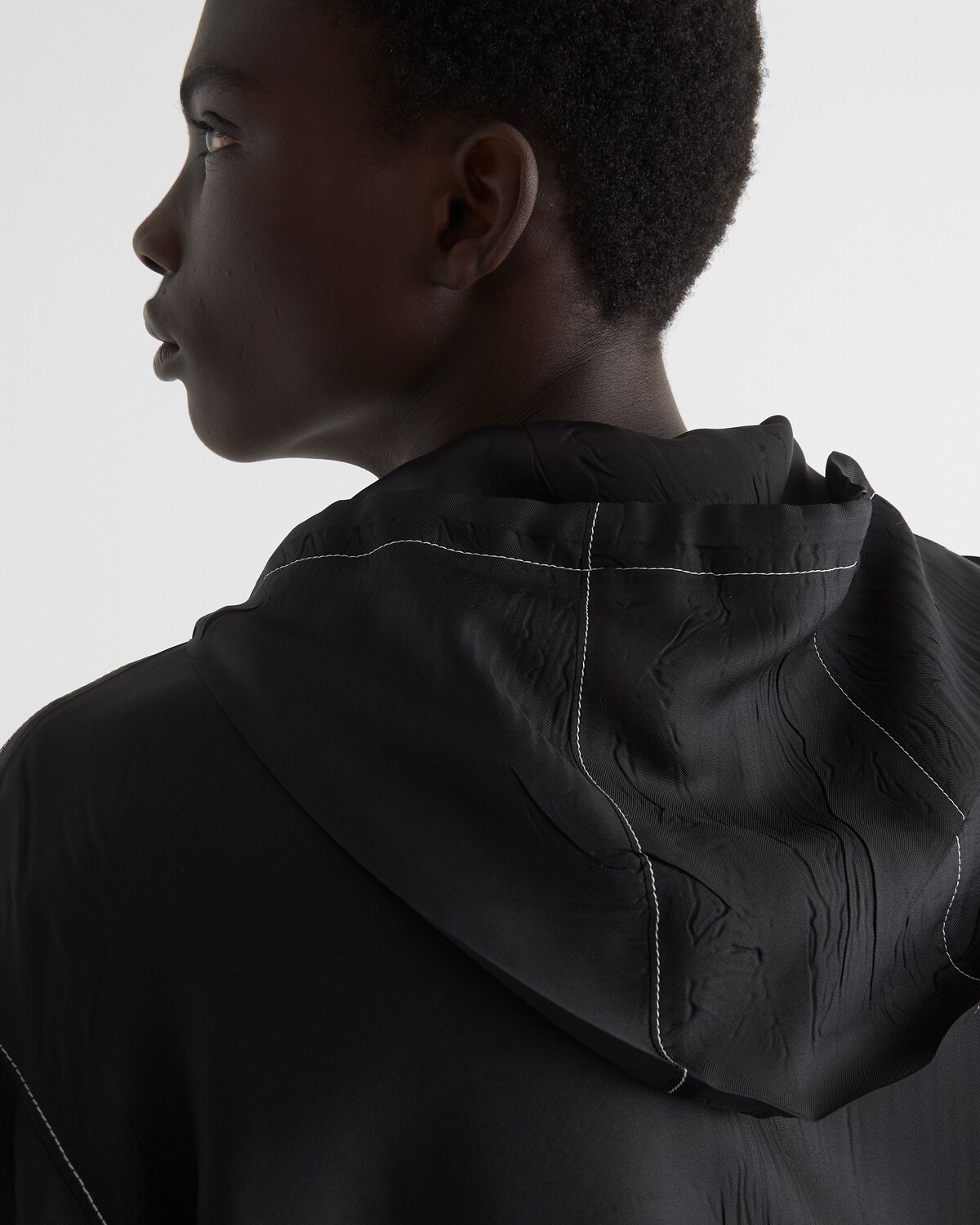 Black Silk Blouson Jacket | PRADA