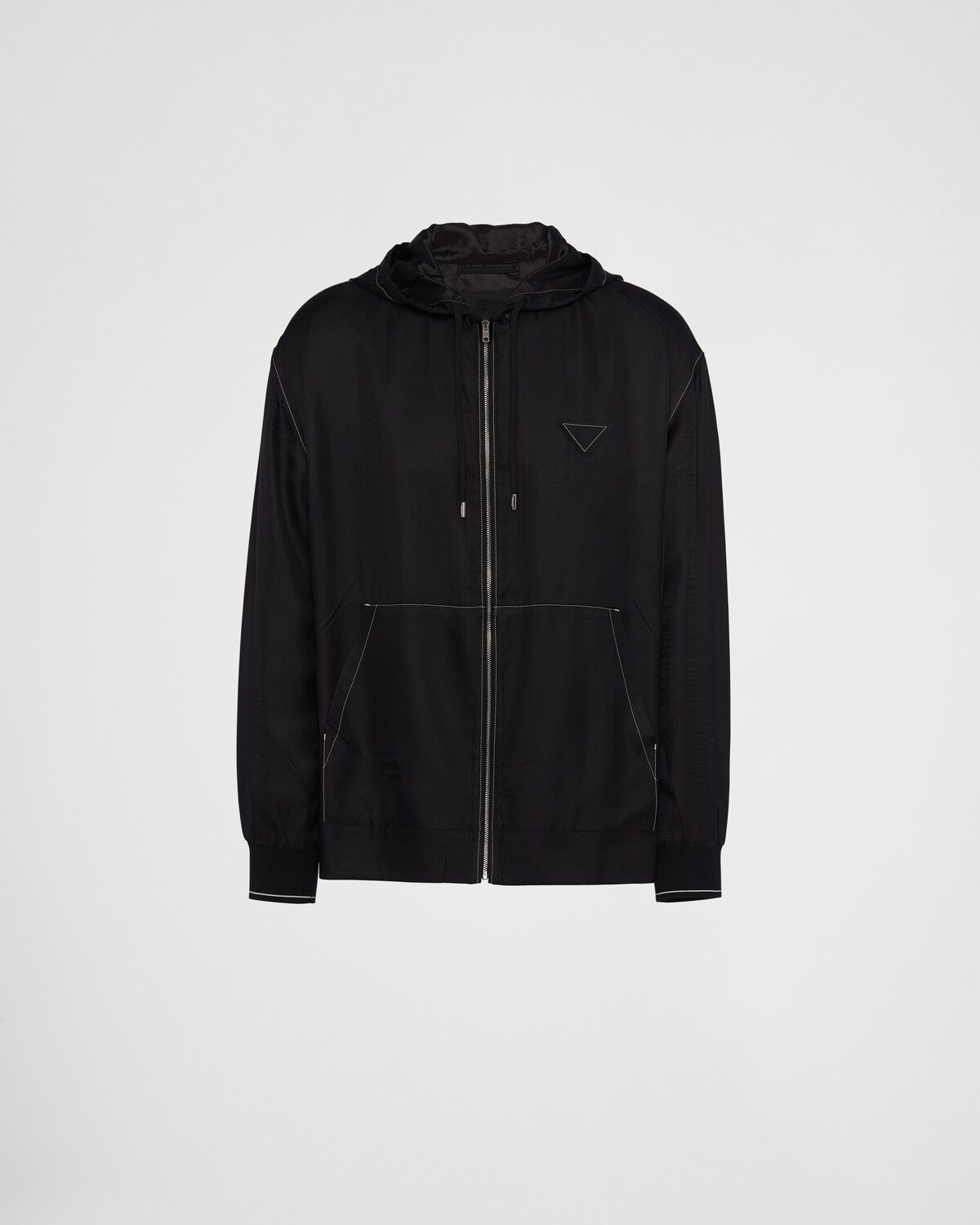 Black Silk Blouson Jacket | PRADA