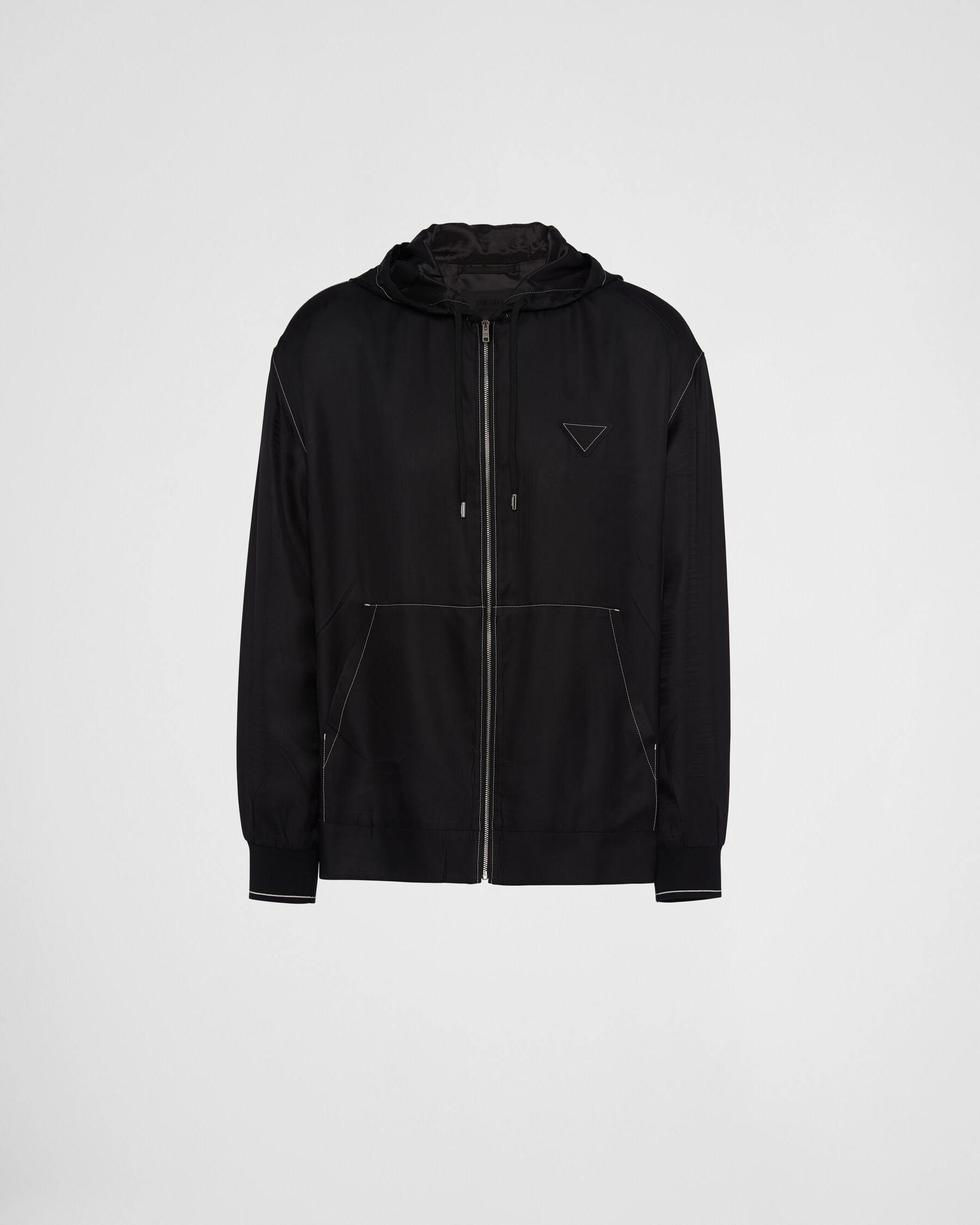 Black Silk Blouson Jacket | PRADA