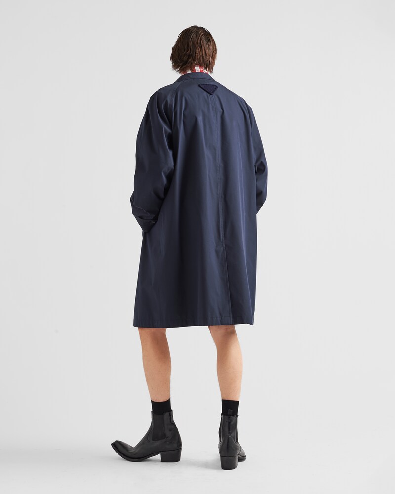 Navy Cotton-blend Overcoat | PRADA