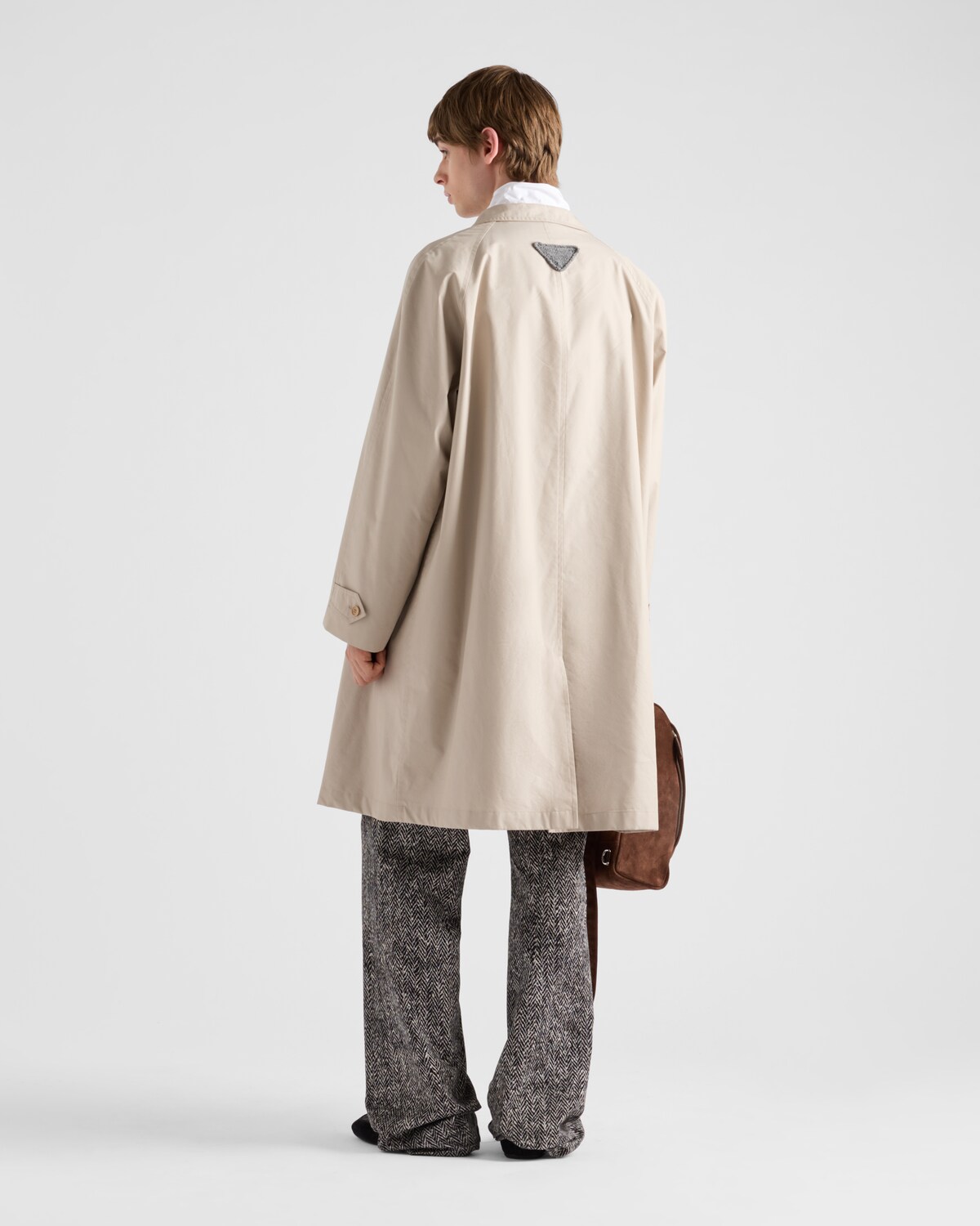 Limestone Cotton-blend Overcoat | PRADA